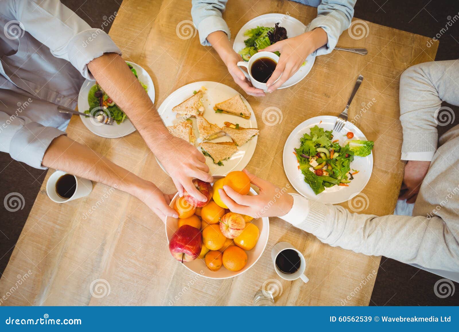 Business People Having Breakfast in Canteen Stock Image - Image of ...