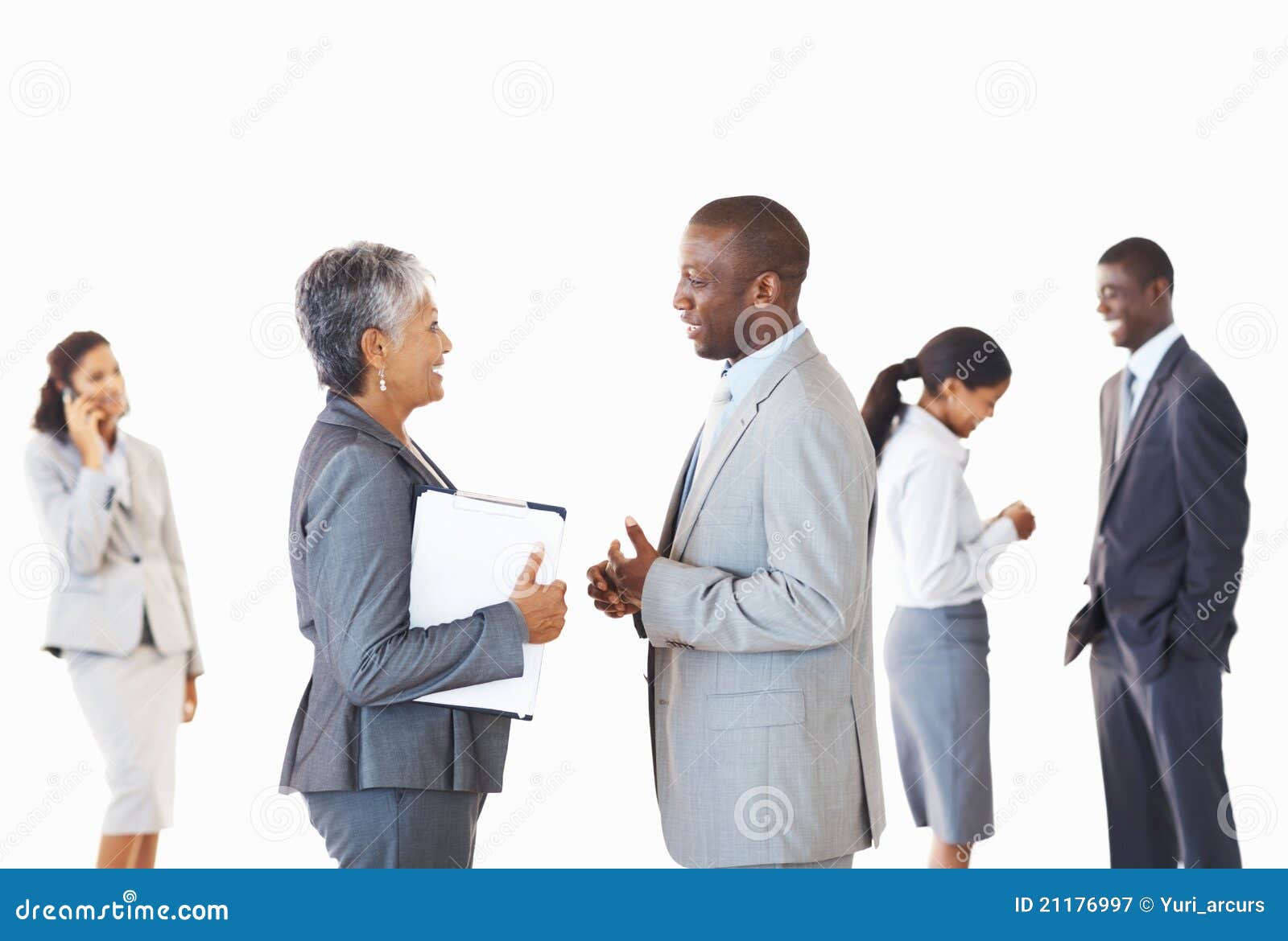 Business People Having Conversation Stock Image - Image of aged ...