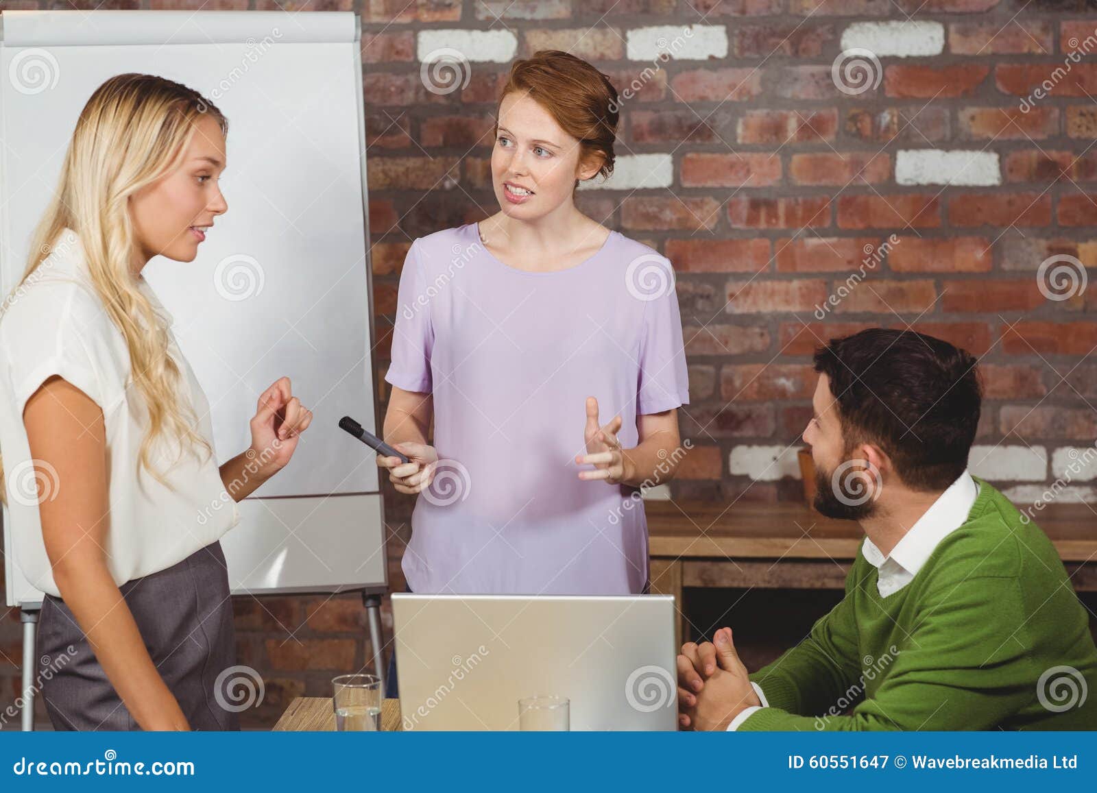 Business People Having Discussion during Presentation Stock Image ...
