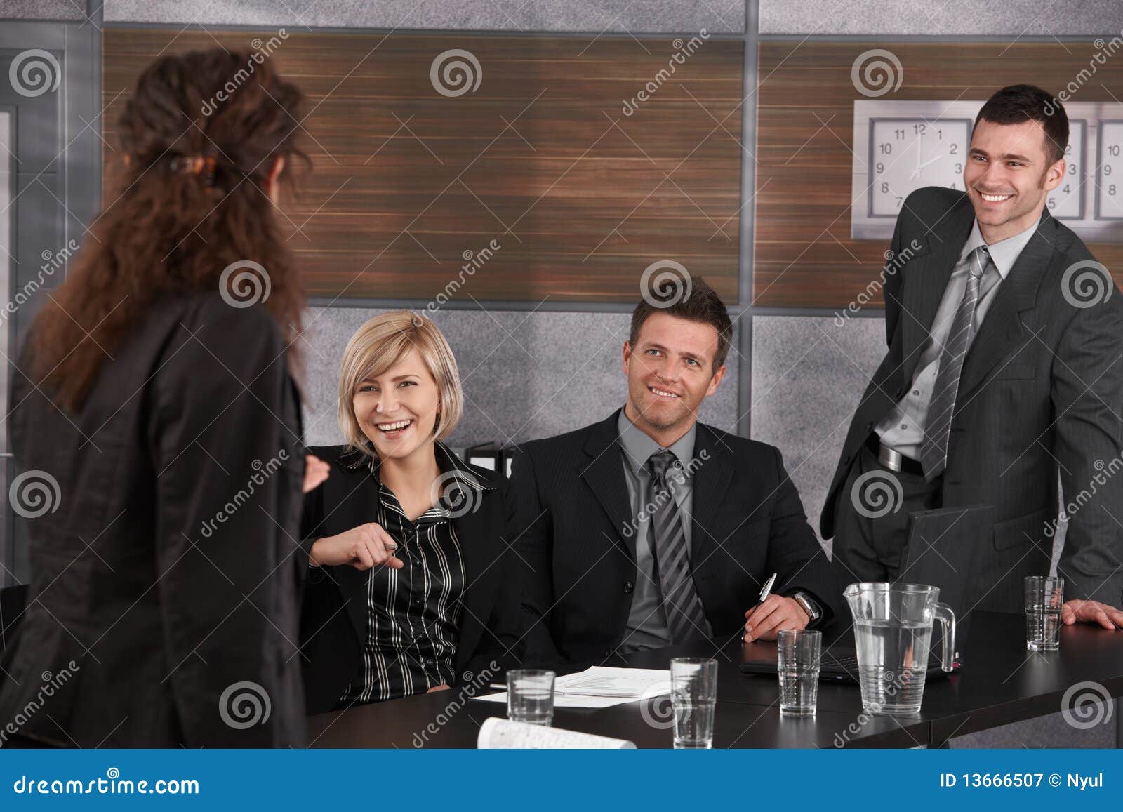 Business people having fun stock image. Image of face - 13666507
