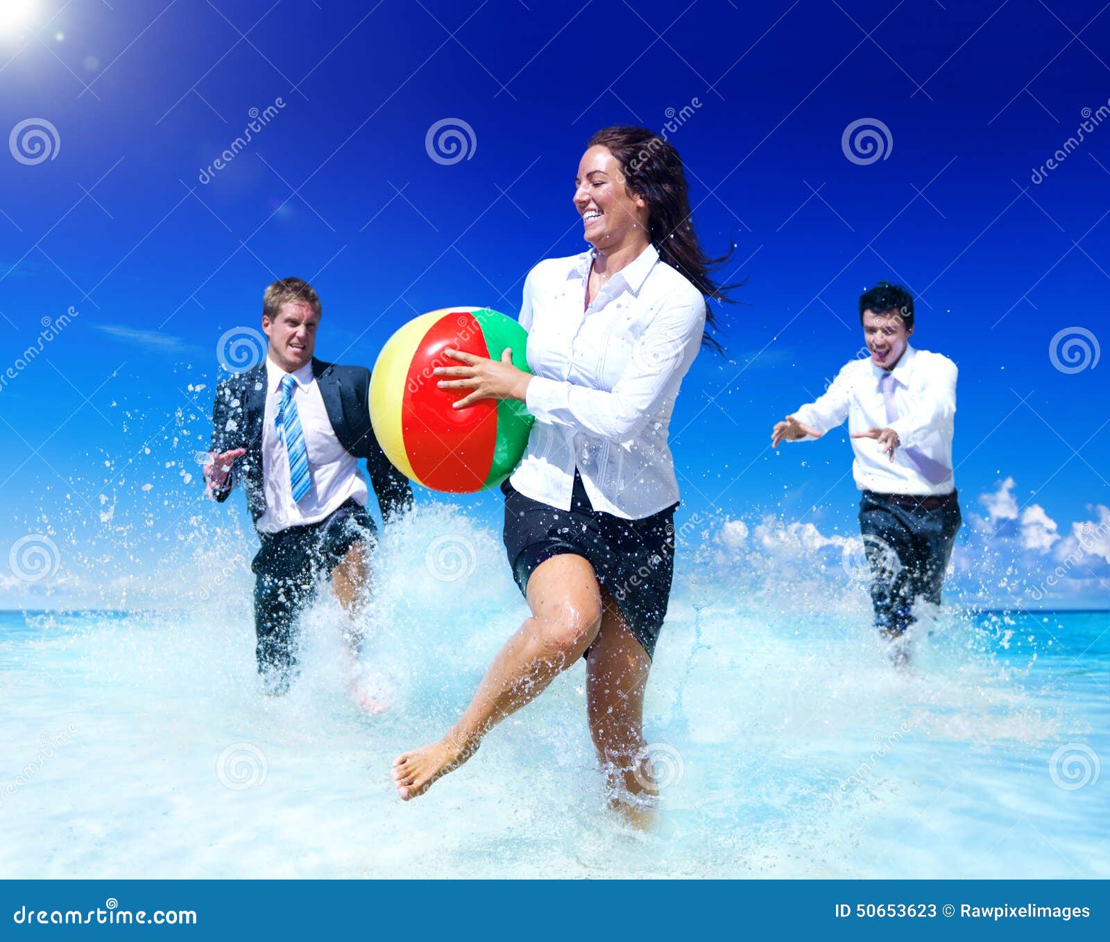 Business people having fun stock image. Image of running - 50653623