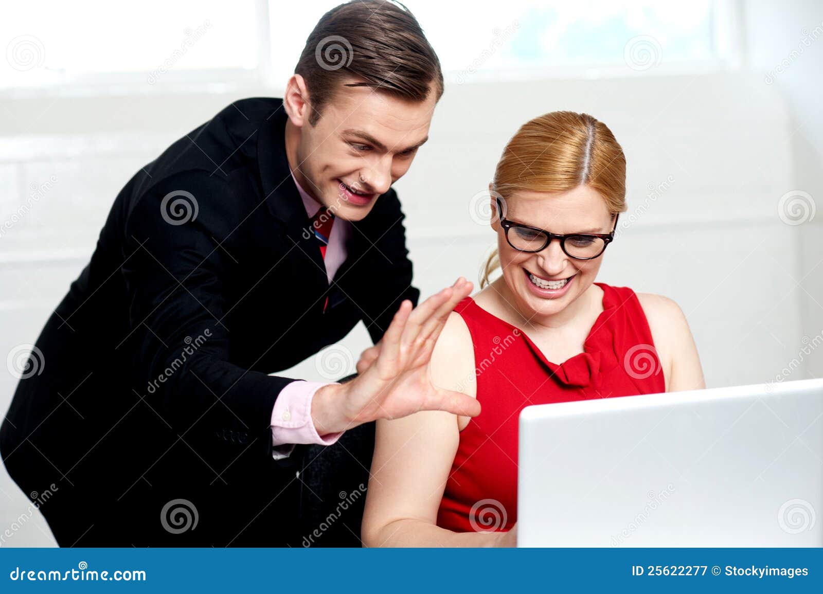 Business People Having Fun at Work Stock Image - Image of assistance ...