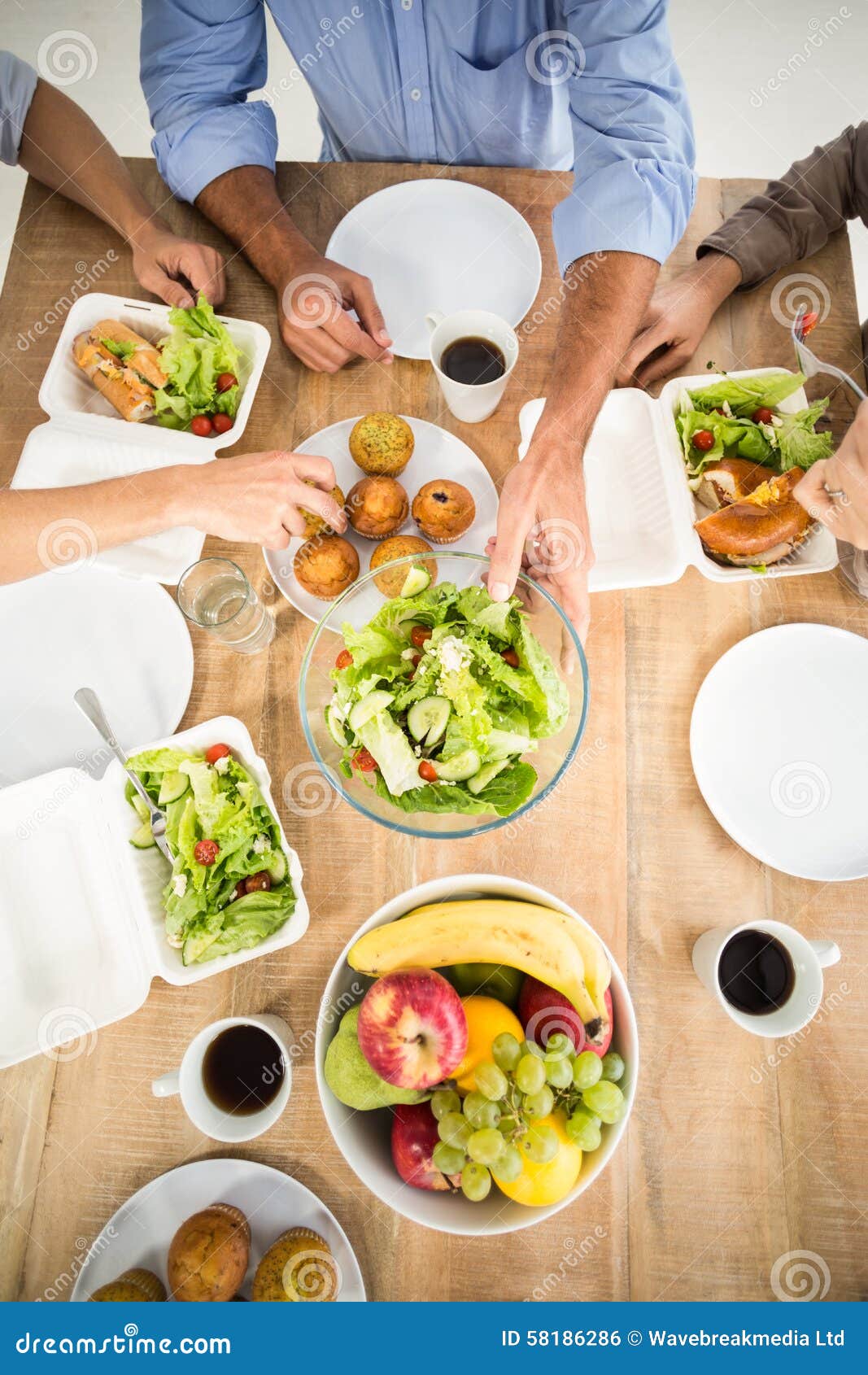 Business People Having Lunch Together Stock Photo - Image of break ...