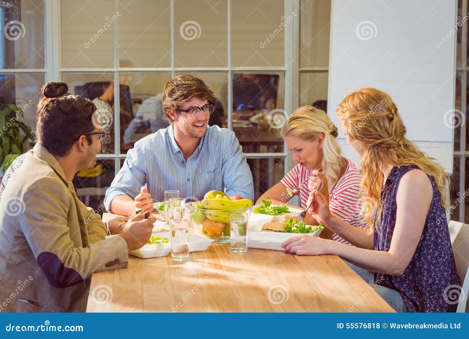 Business People Having Lunch Stock Photo - Image of coffee, cheerful ...