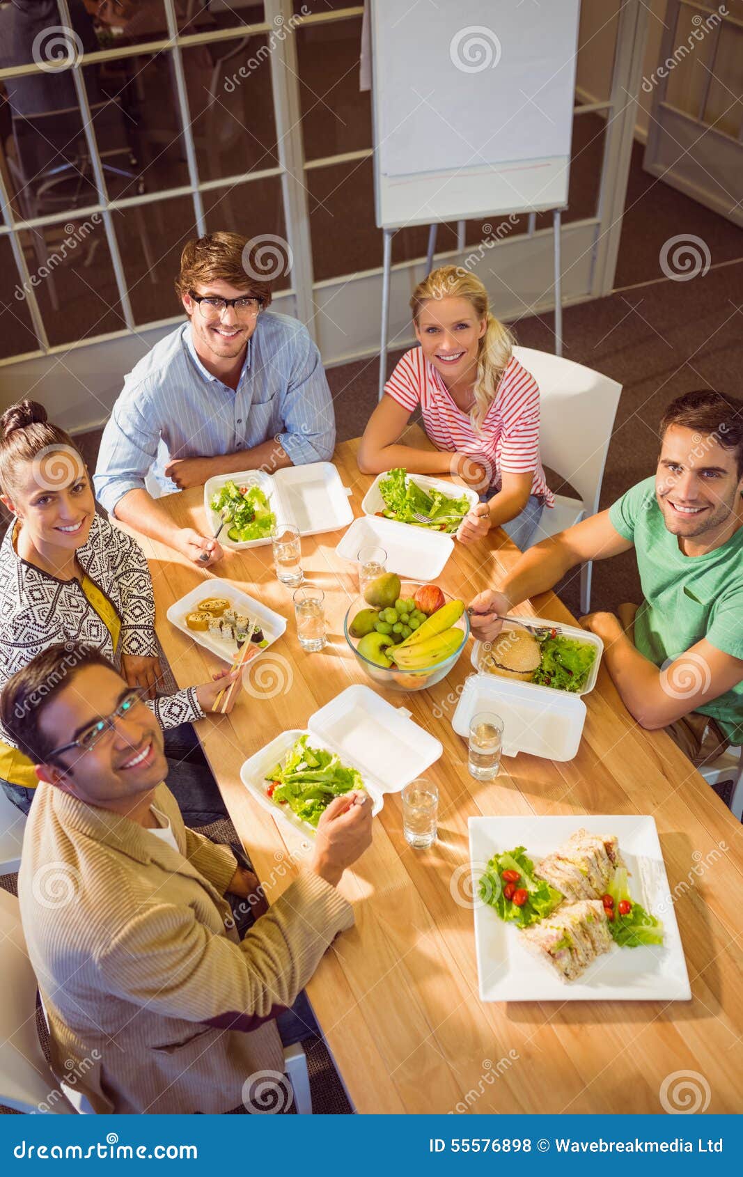 Business People Having Lunch Stock Photo - Image of five, business ...