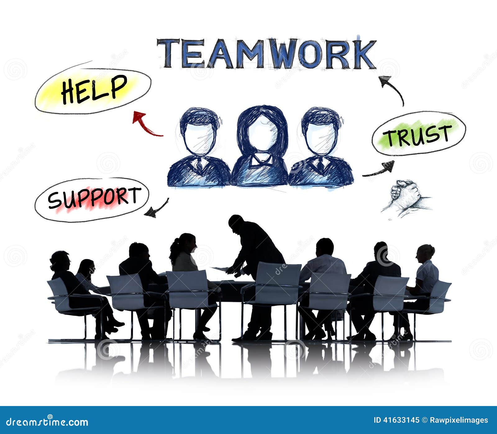 Business People Having a Meeting about Teamwork Stock Image - Image of ...