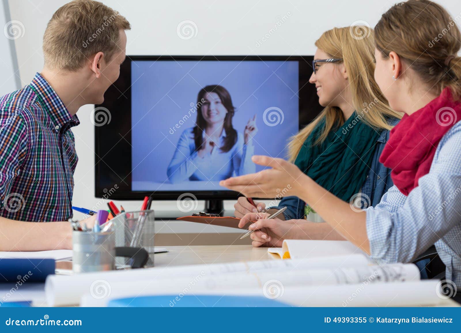 Business People Having Online Meeting Stock Image - Image of business ...