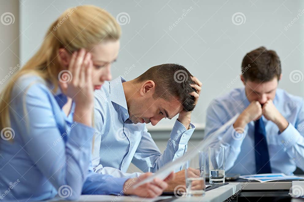 Business People Having Problem in Office Stock Photo - Image of crisis ...