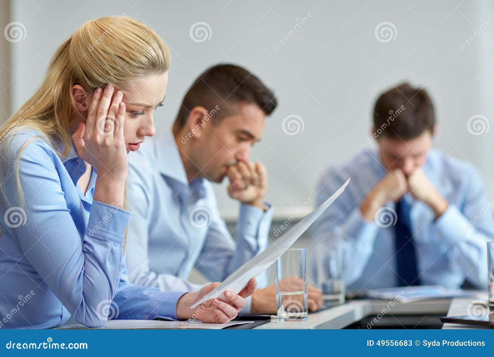 Business People Having Problem in Office Stock Image - Image of latin ...