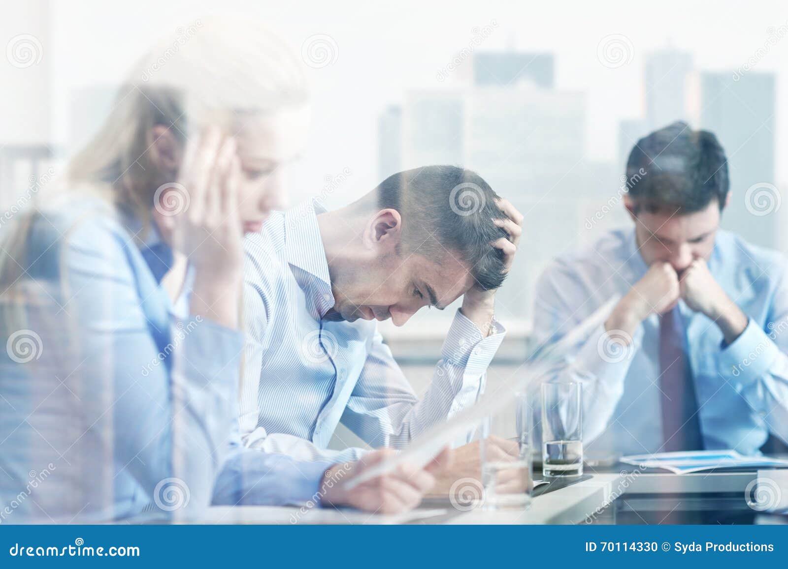 Business People Having Problem in Office Stock Photo - Image of ...