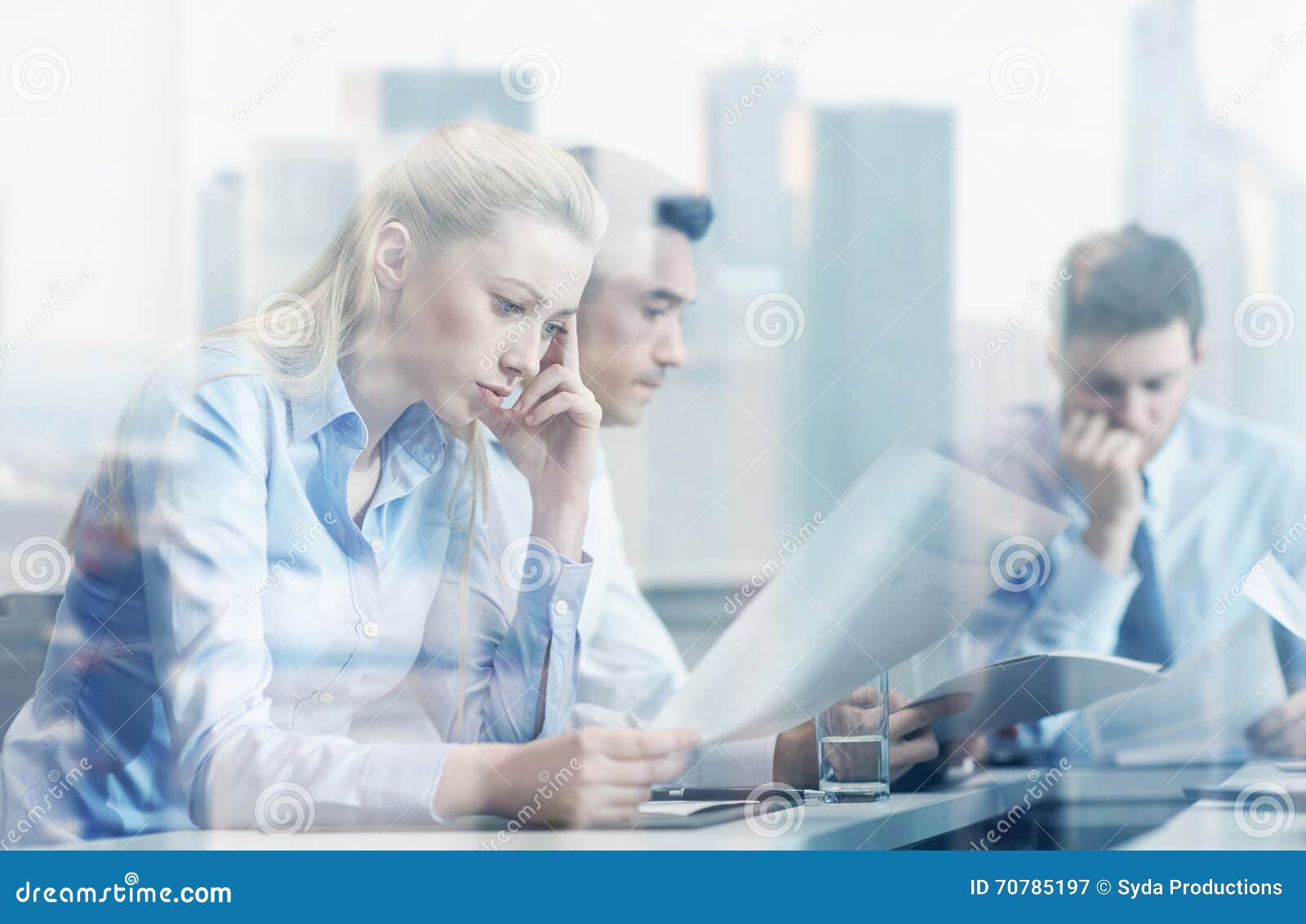 Business People Having Problem in Office Stock Image - Image of ...