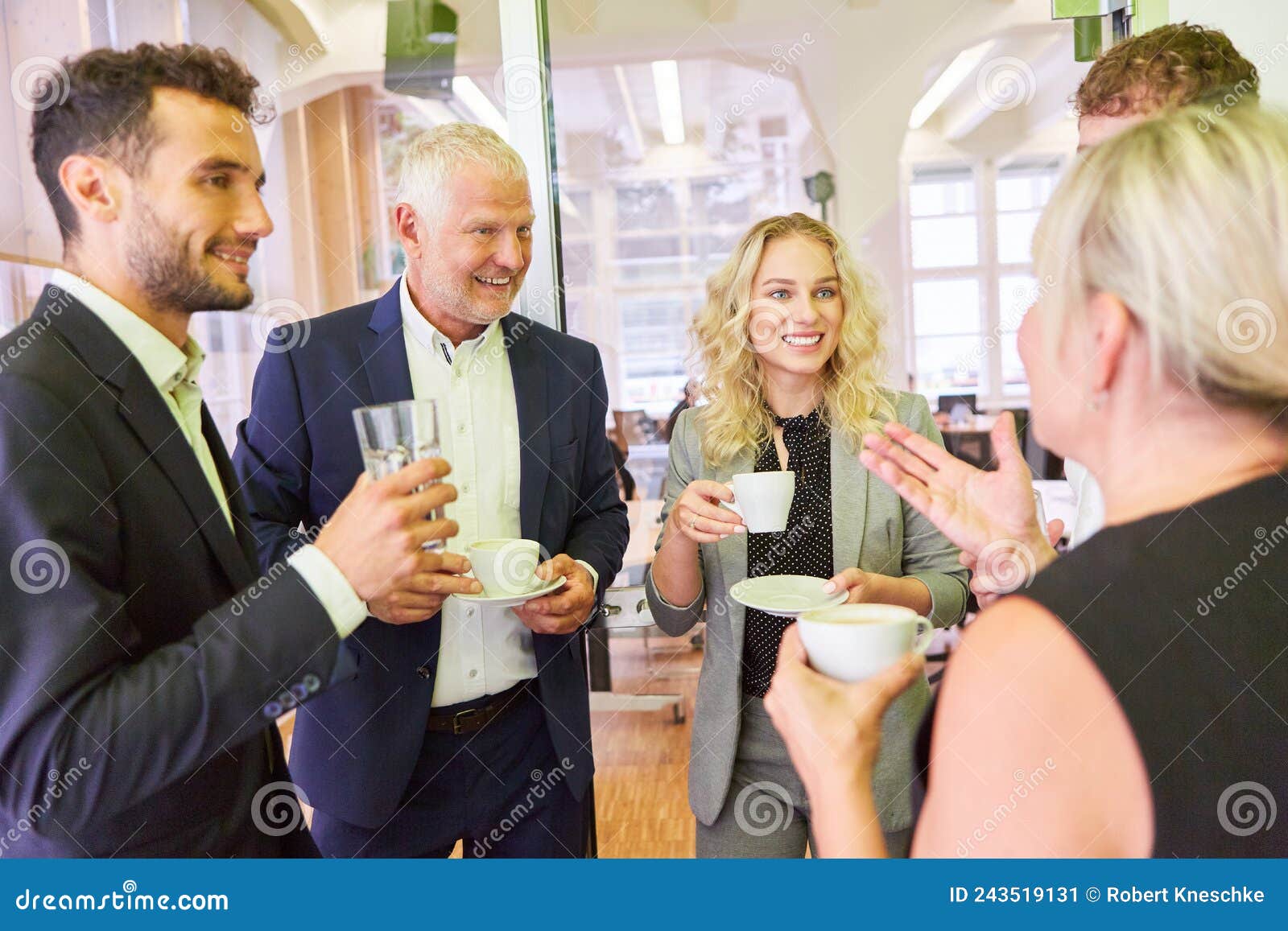 Business People Having Relaxed Small Talk with Their Boss Stock Image ...