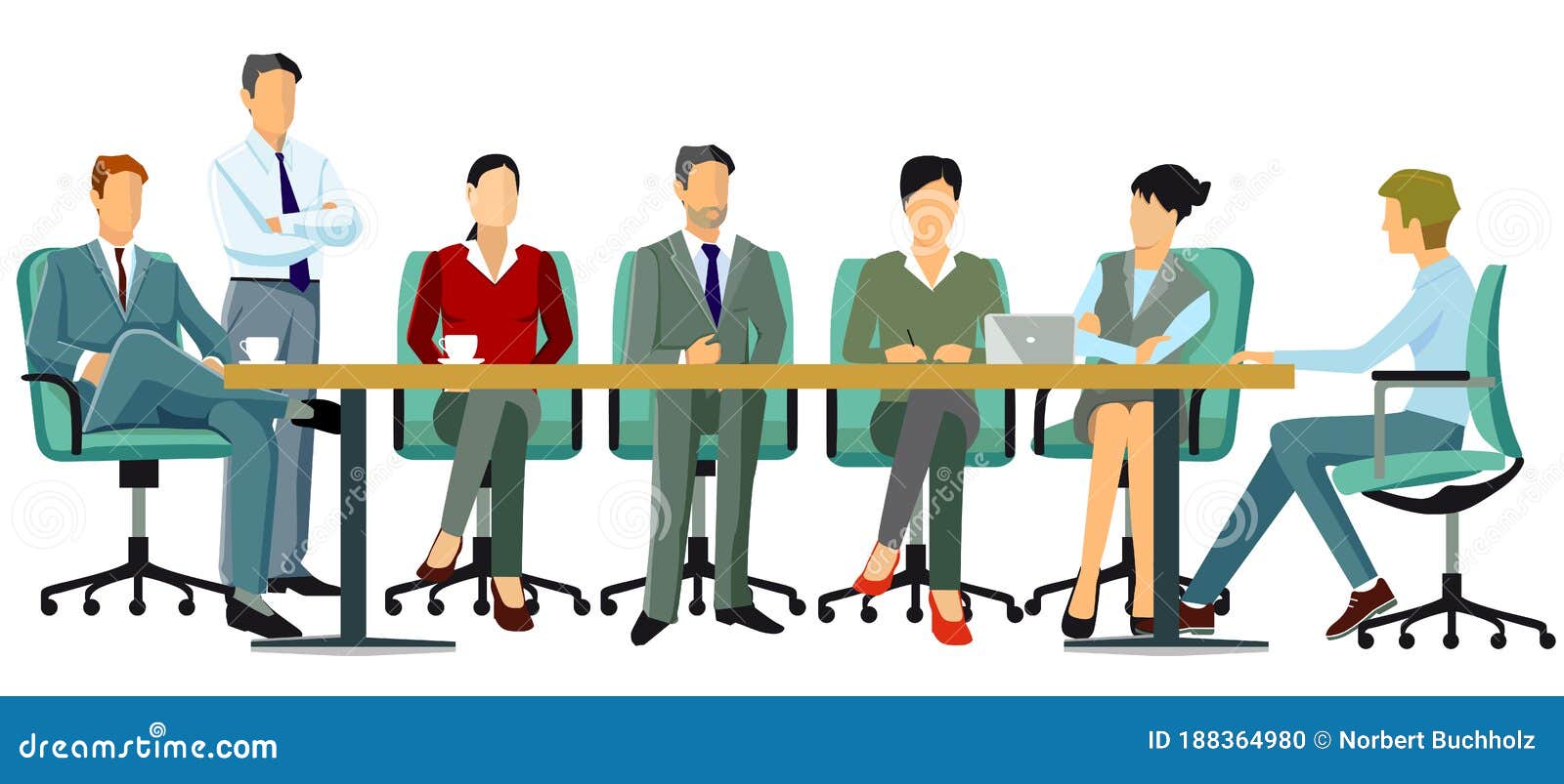 Business People Hold a Conference - Illustration Stock Vector ...