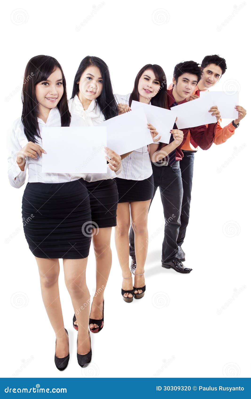 Business People with Copyspace Stock Photo - Image of group, female ...