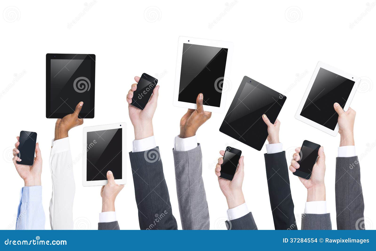 Business People Holding Digital Tablets Stock Photo - Image of human ...