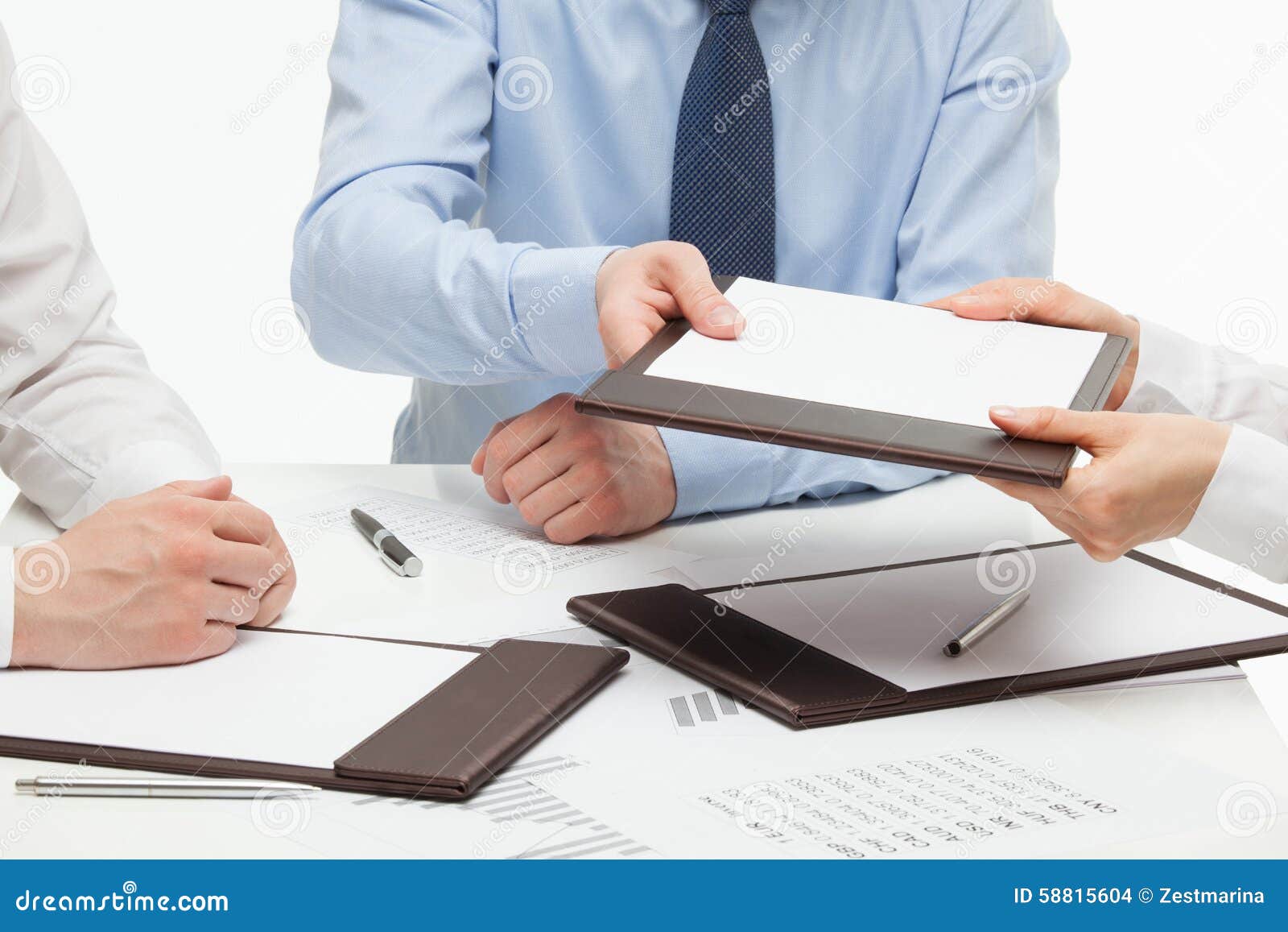 Business People Holding Documents Stock Photo - Image of duplicate ...