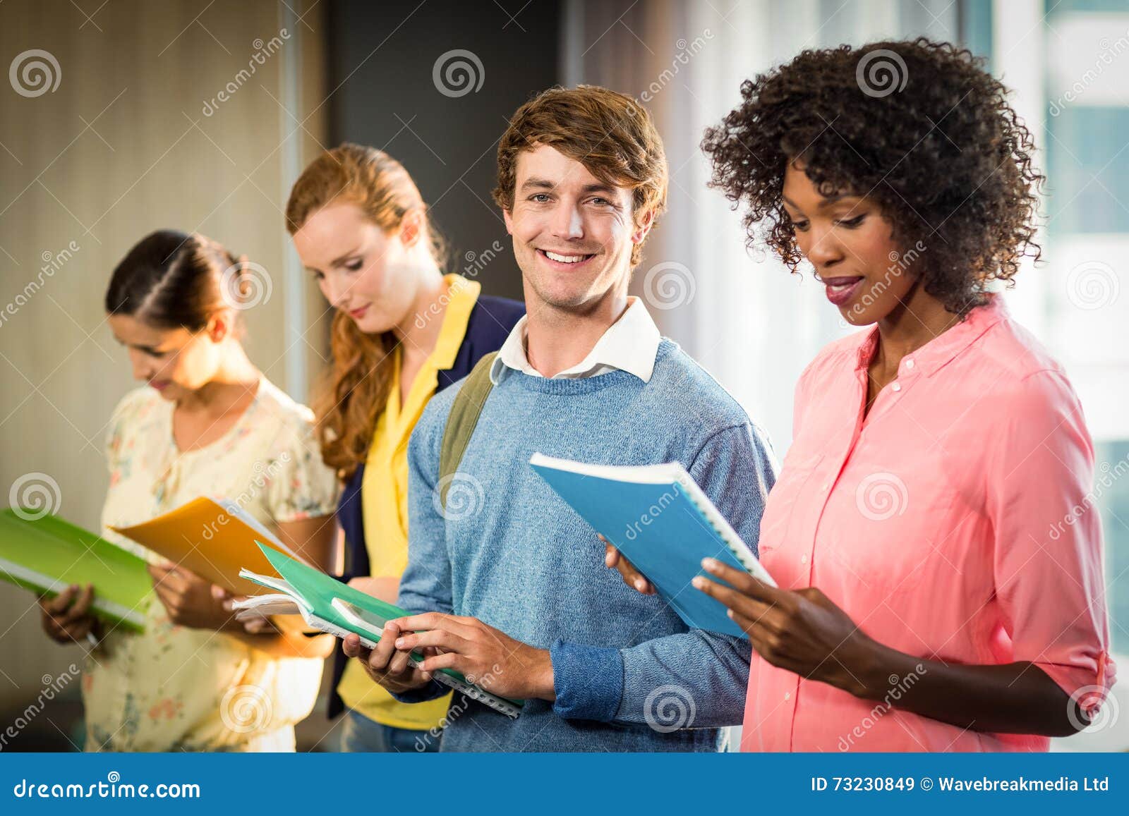 Business People Holding Files Stock Image - Image of office, colleague ...