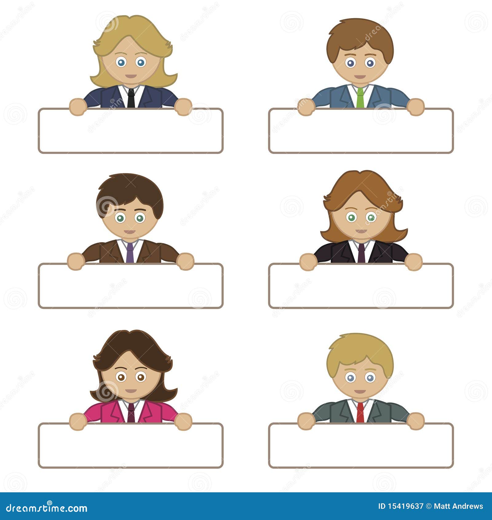 People With Name Tag Icon. Business Staff Symbol Vector Illustration ...