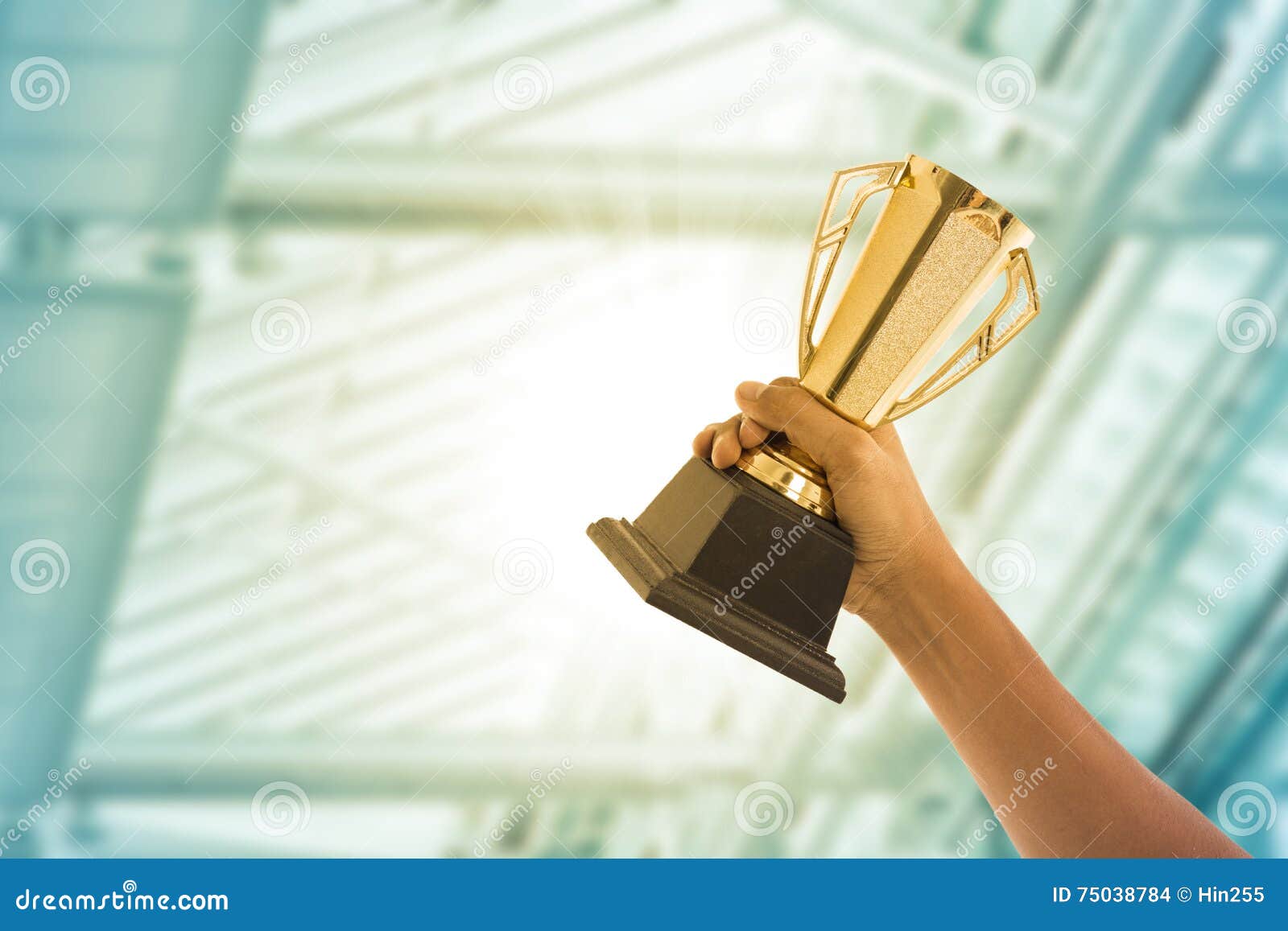 Business People Holding Trophy Award Stock Photo - Image of trophy ...