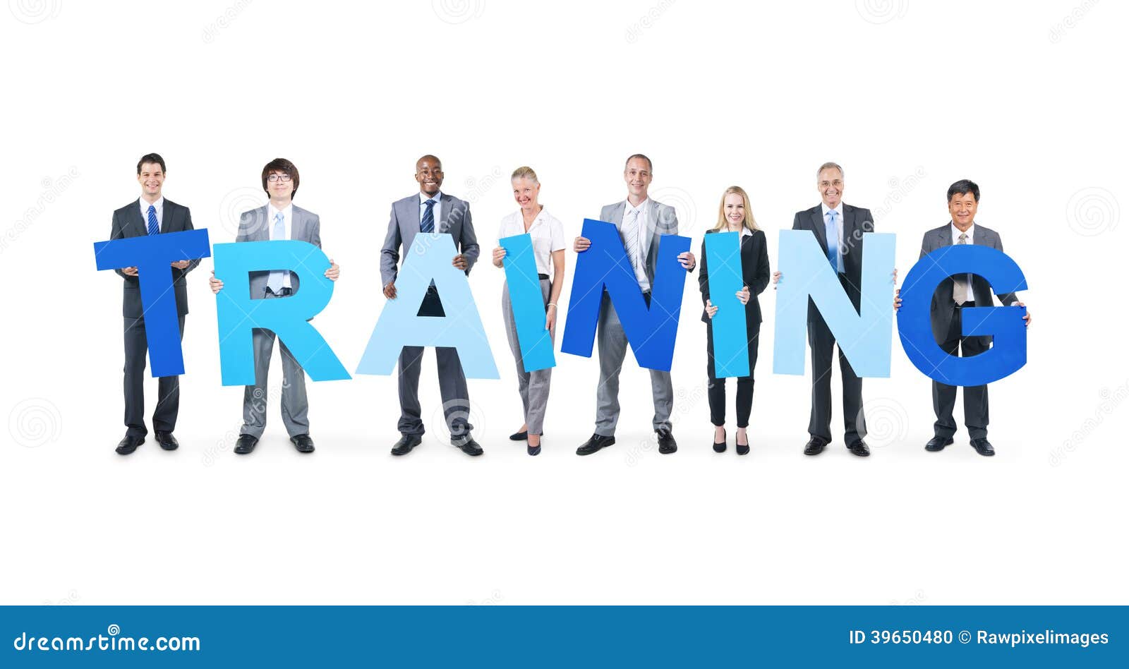 Business People Holding the Word Training Stock Photo - Image of ...