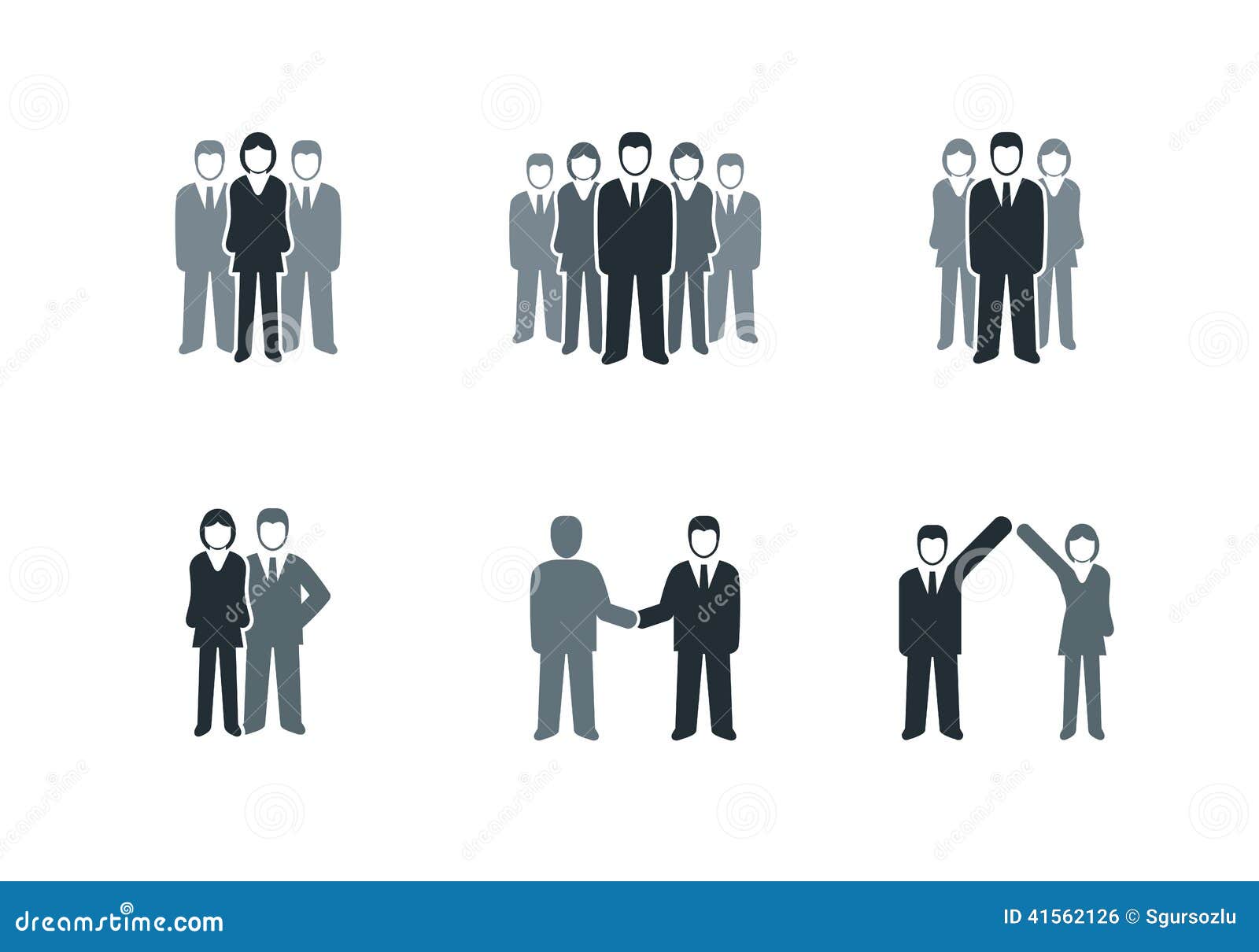 Business People Icon Set stock vector. Illustration of concept - 41562126