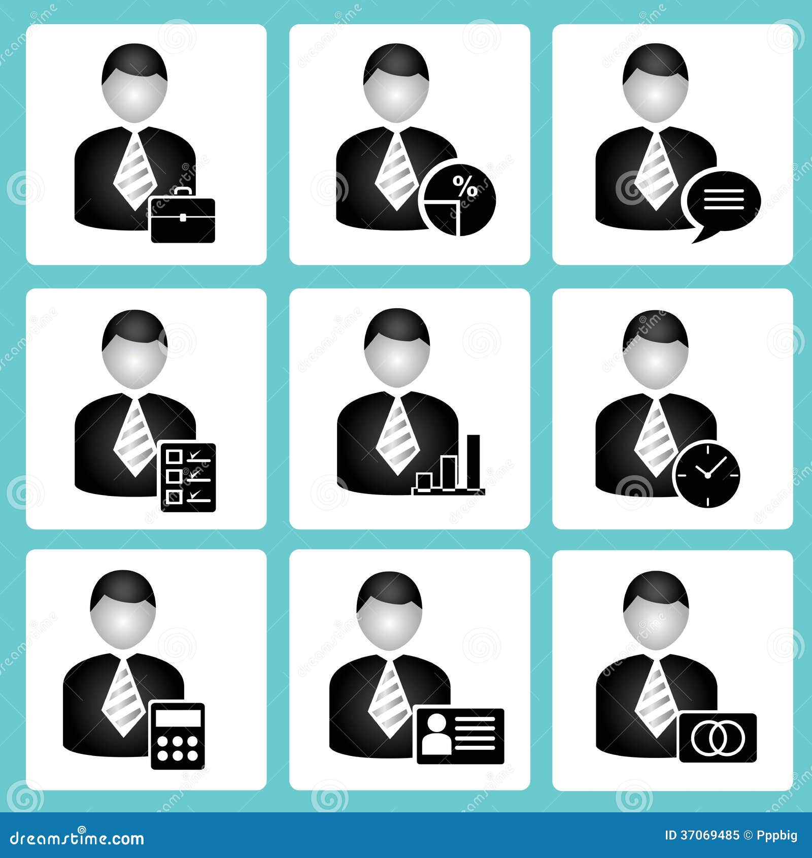 Business people icons stock illustration. Illustration of icon - 37069485