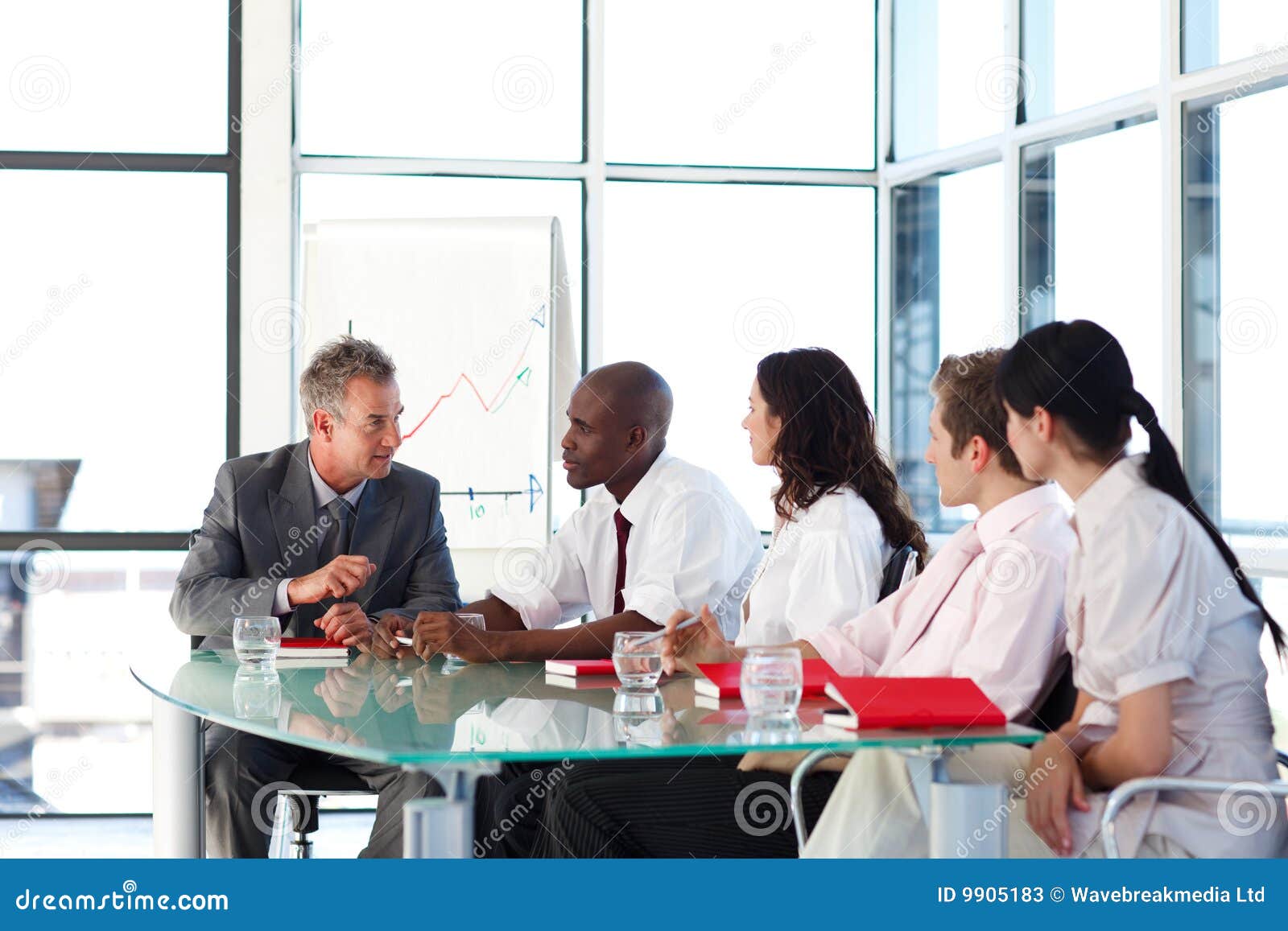 Business People Interacting in a Meeting Stock Image - Image of ...