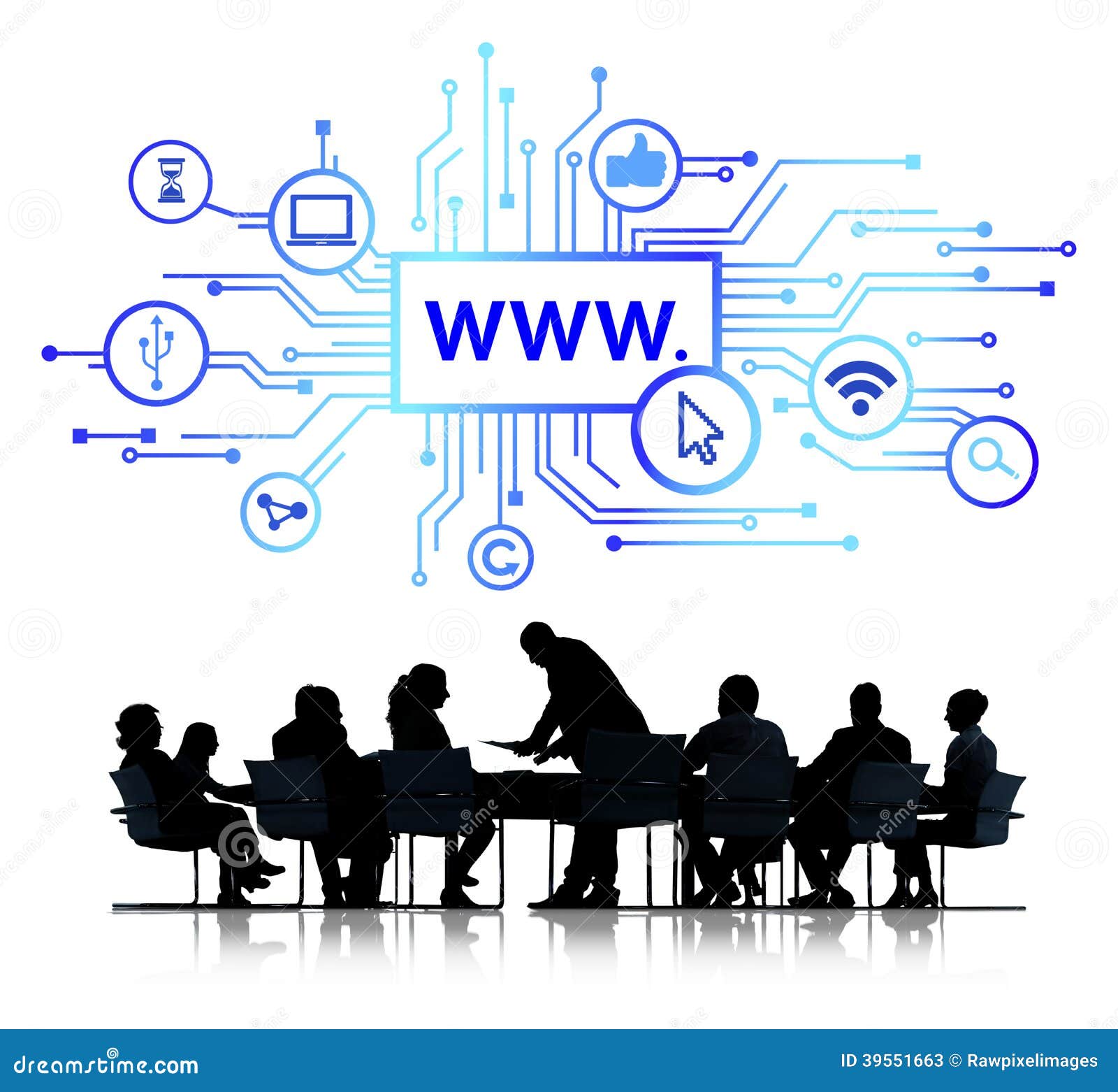 Business People with Internet Connection Stock Image - Image of ...