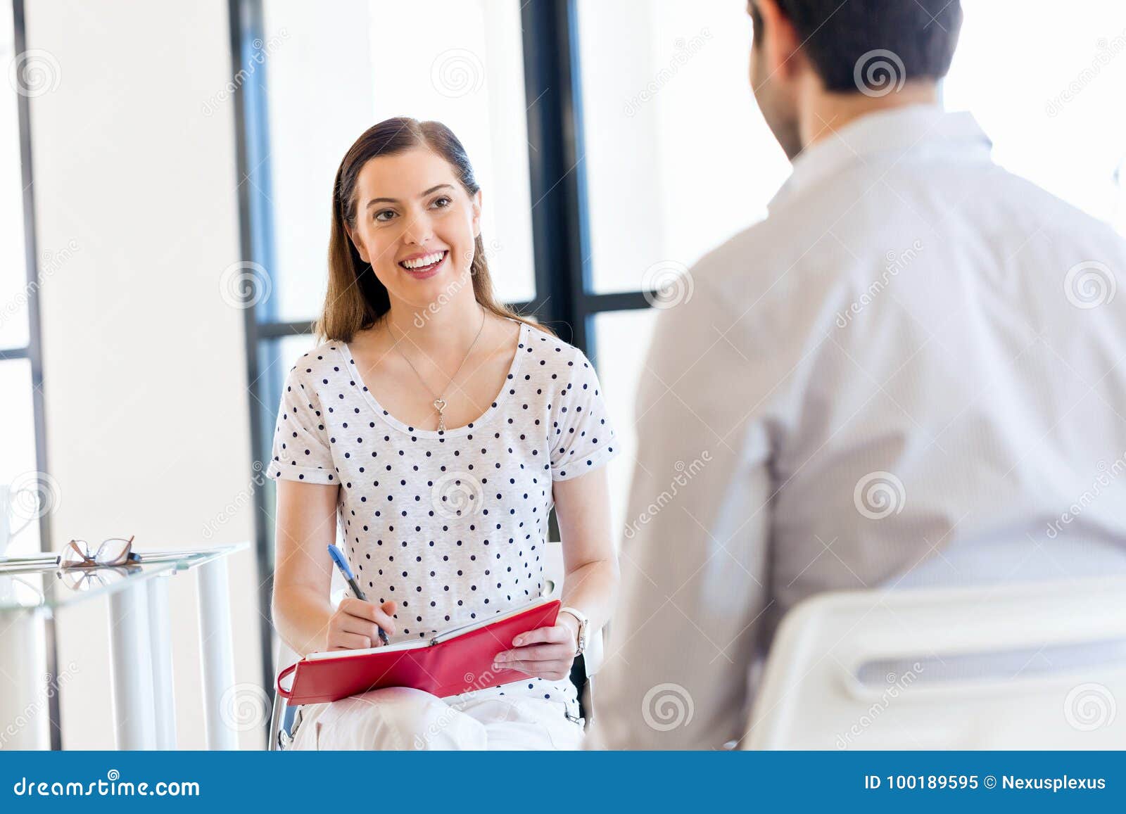 Business People at Interview in Office Stock Image - Image of caucasian ...