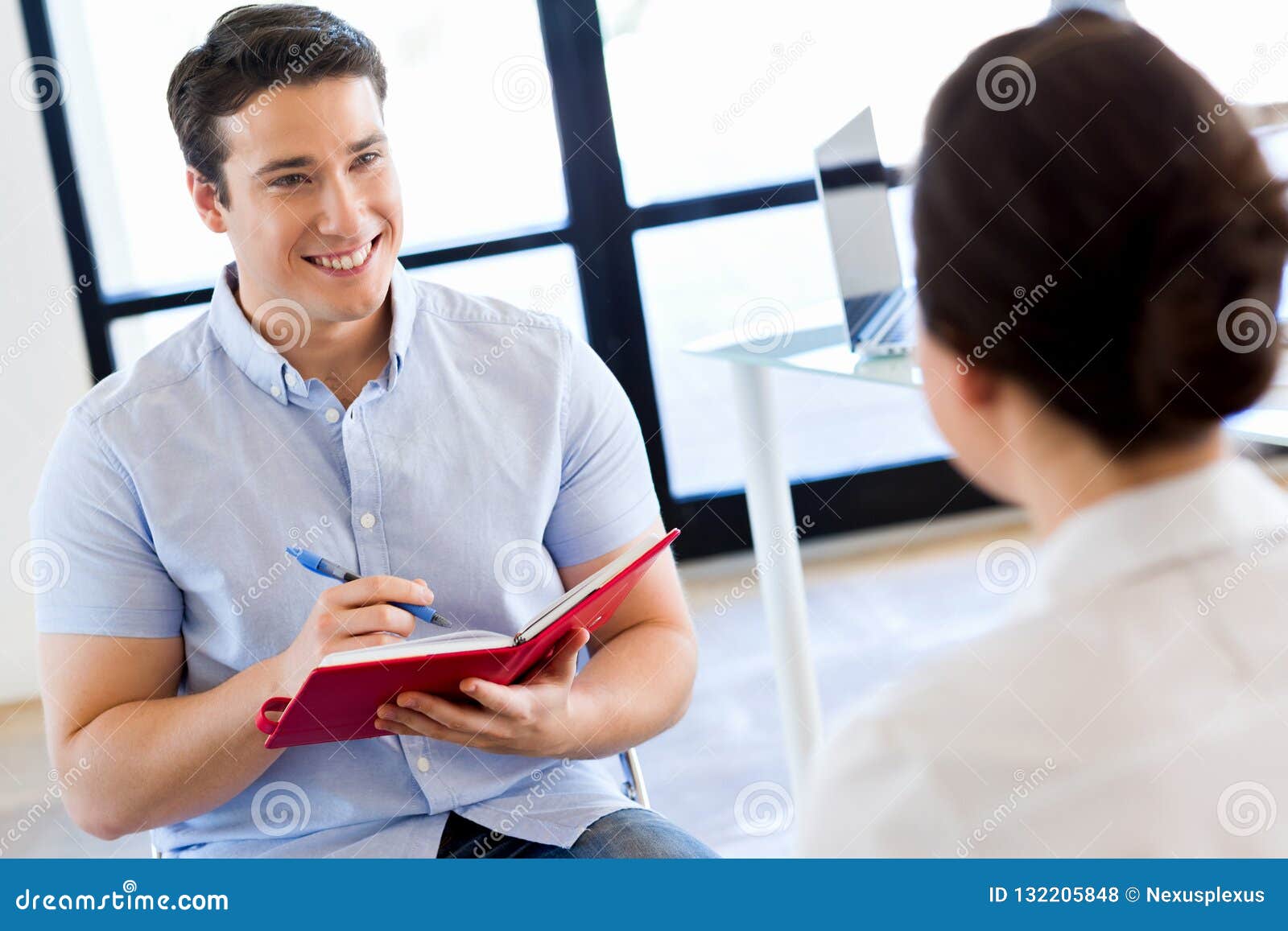 Business People at Interview in Office Stock Photo - Image of ...