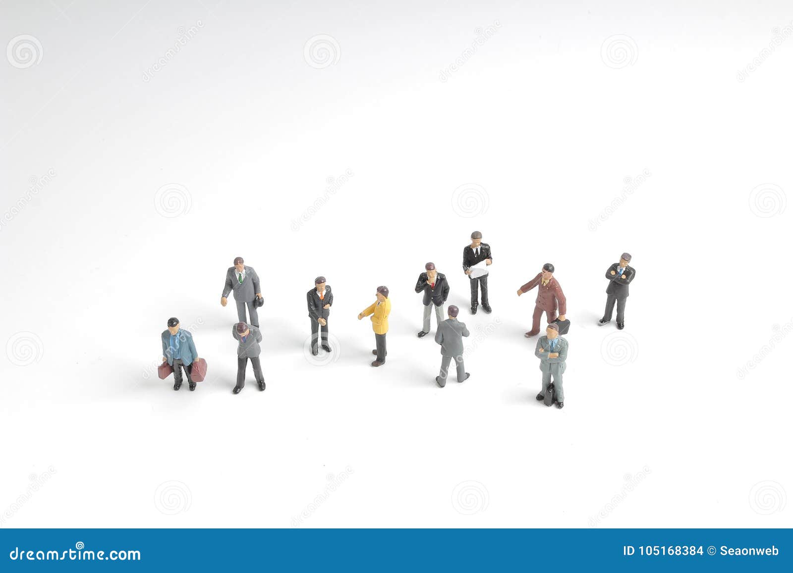 The Tiny Figure of Business of People Stock Photo - Image of meeting ...