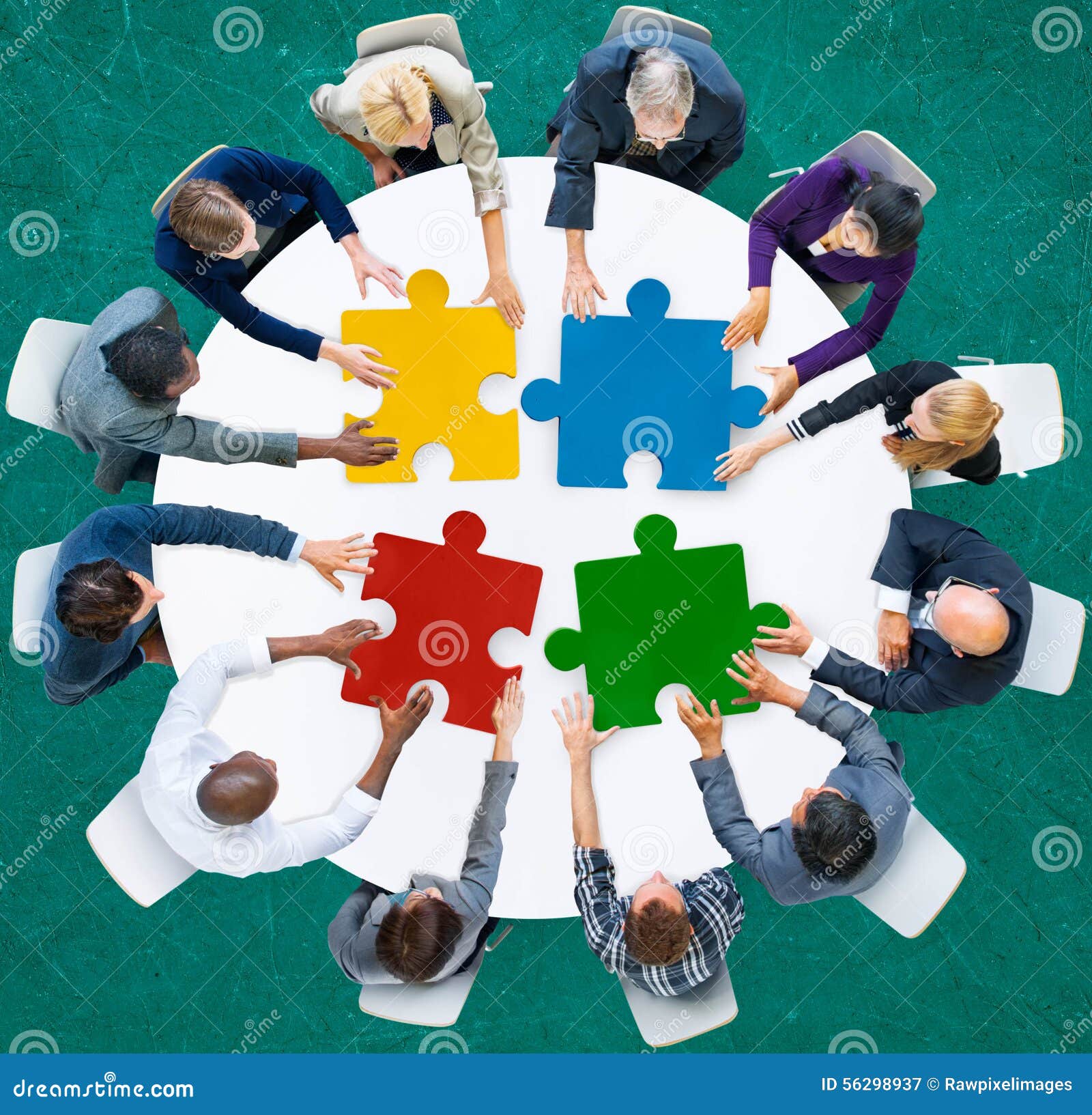 Business People Jigsaw Puzzle Collaboration Team Concept Stock Image ...