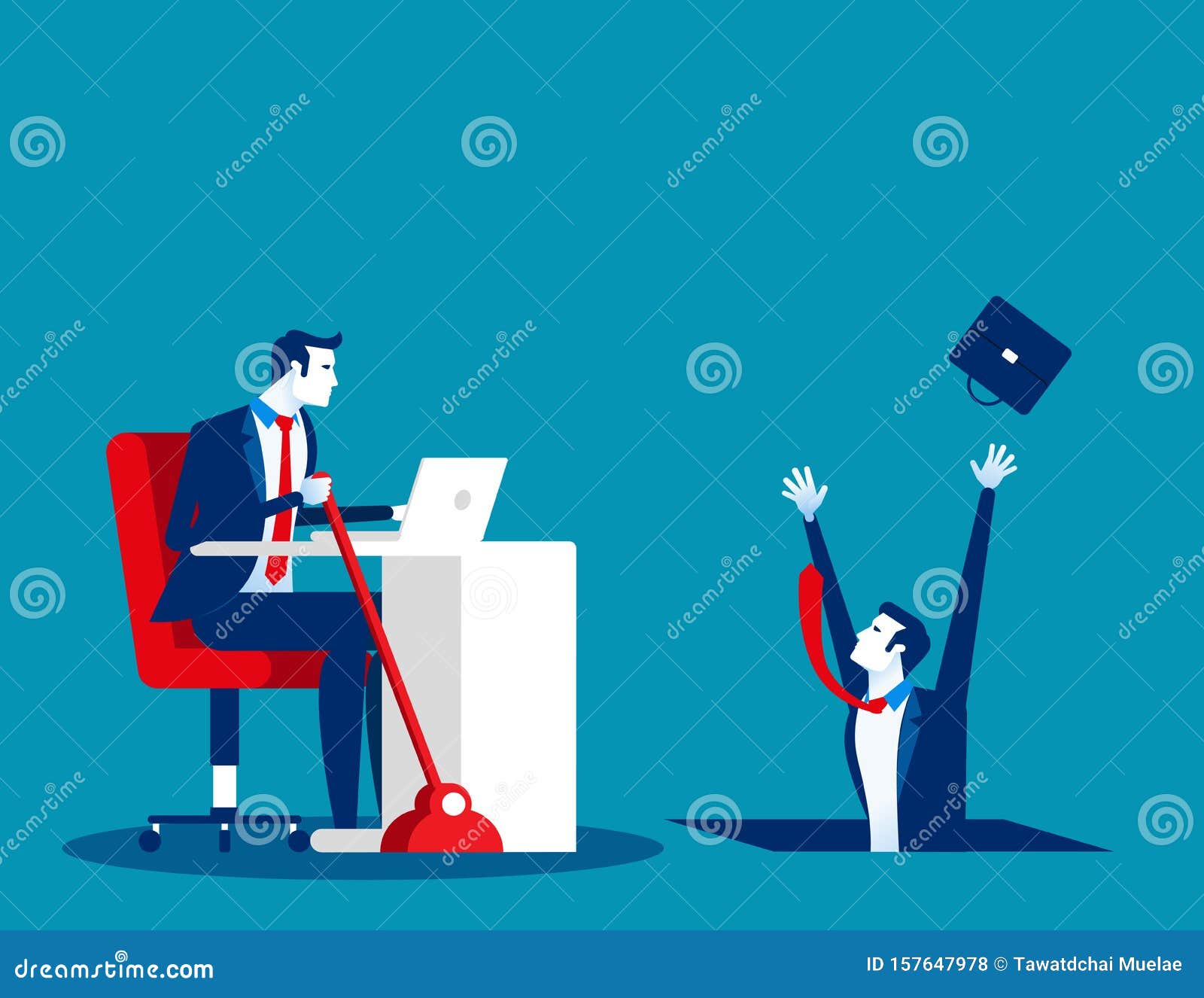 Business People and Job Insecurity. Concept Business Vector, Working ...