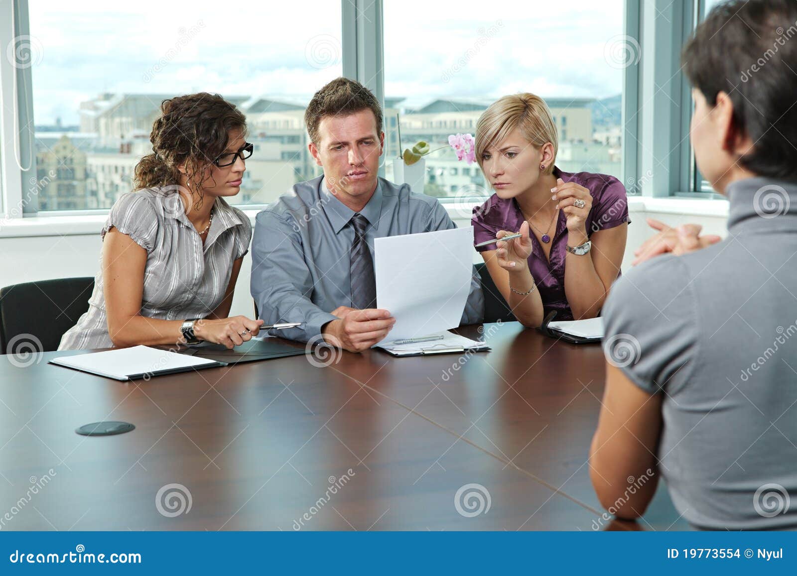 Business People at Job Interview Stock Photo - Image of businessman ...
