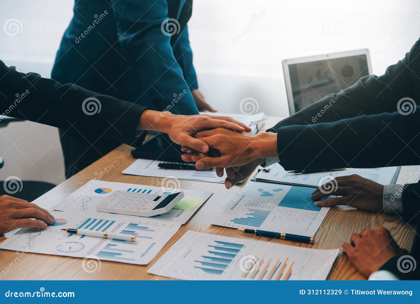 Business People Join Hands To Join Forces As a Teamwork Stock Image ...