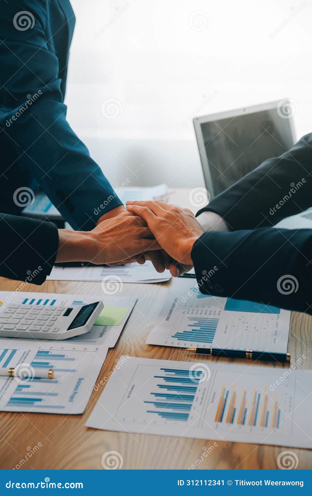 Business People Join Hands To Join Forces As a Teamwork Stock Image ...