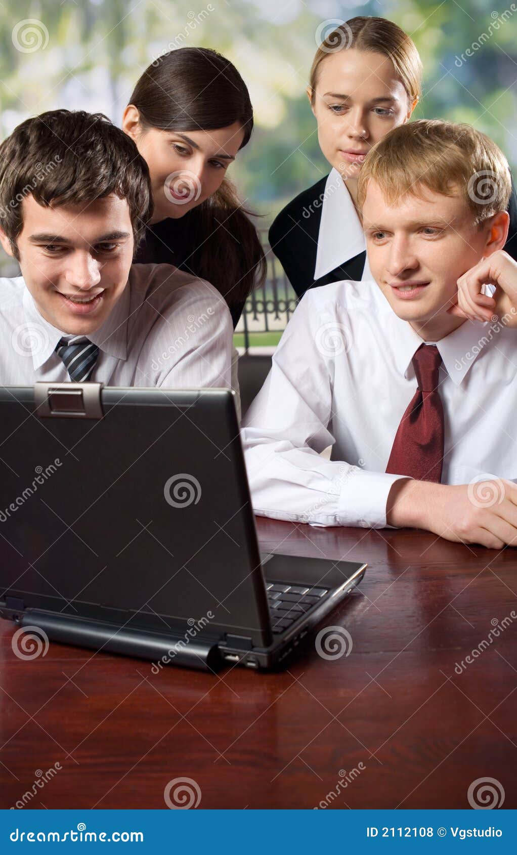 Business people on laptop stock photo. Image of active - 2112108