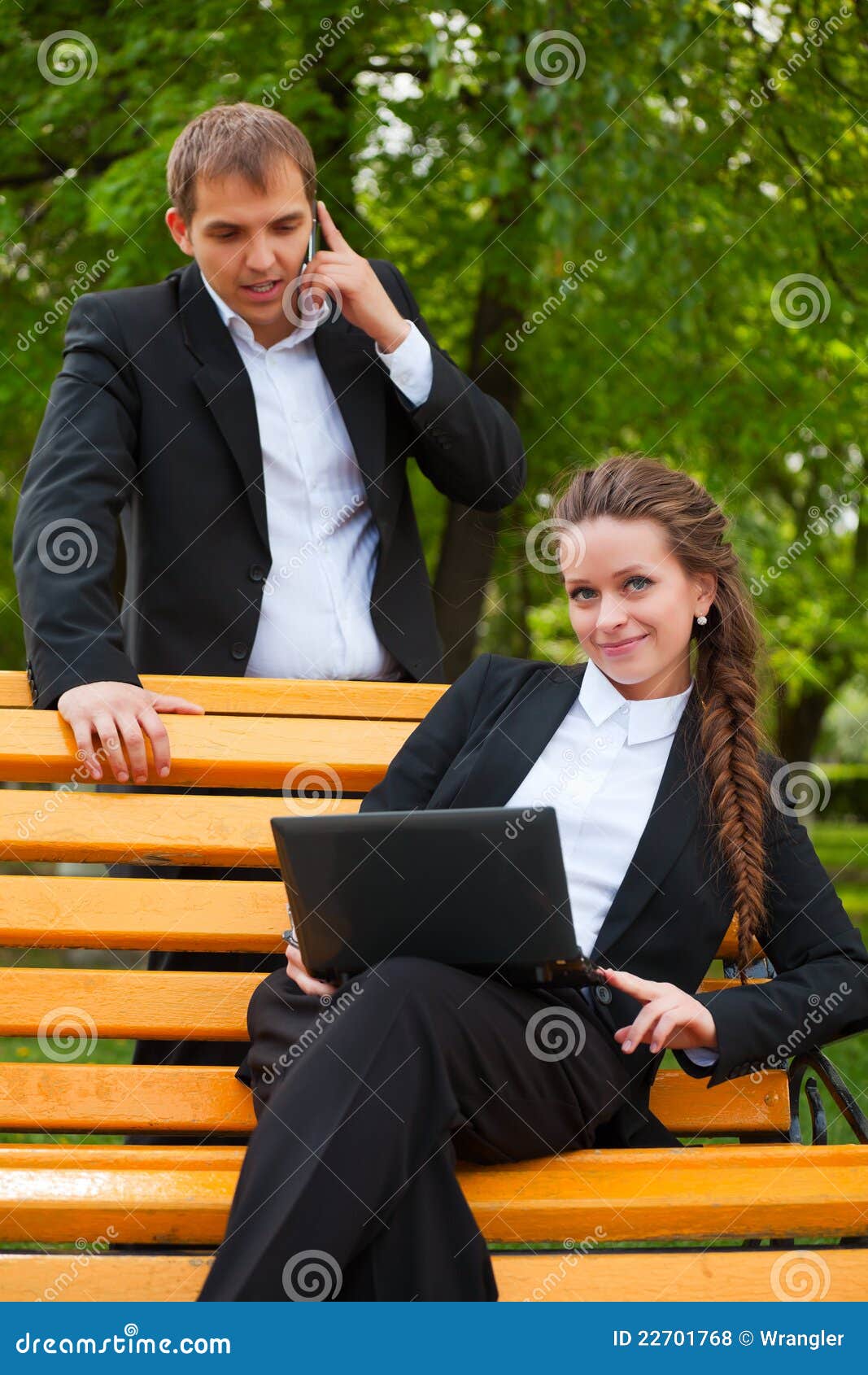 Business People with Laptop Stock Photo - Image of happy, happiness ...