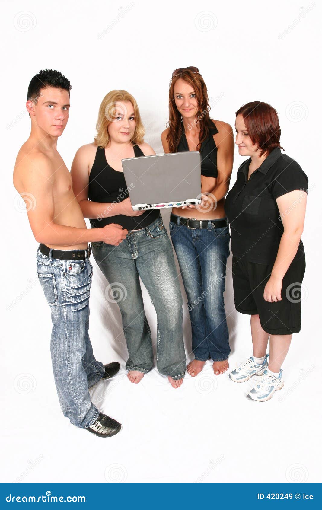 Business People with Laptop Stock Image - Image of businessman, black ...