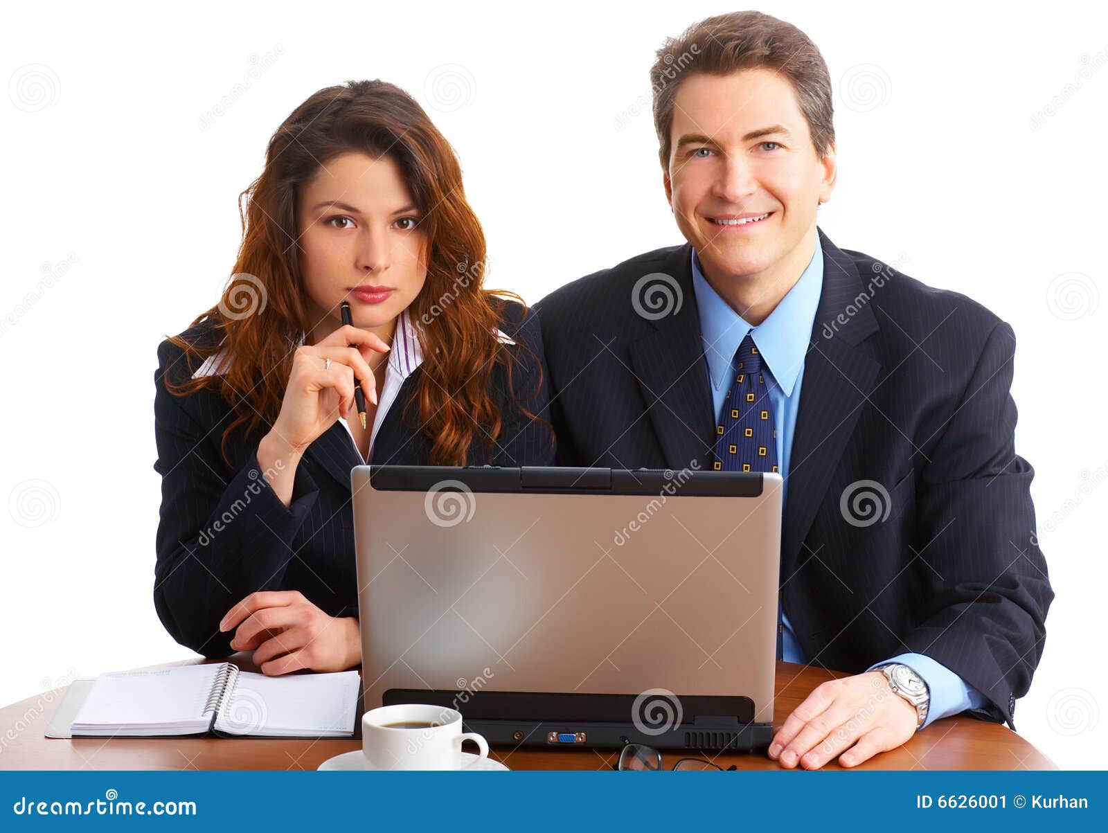 Business People with Laptop Stock Image - Image of businesswoman ...