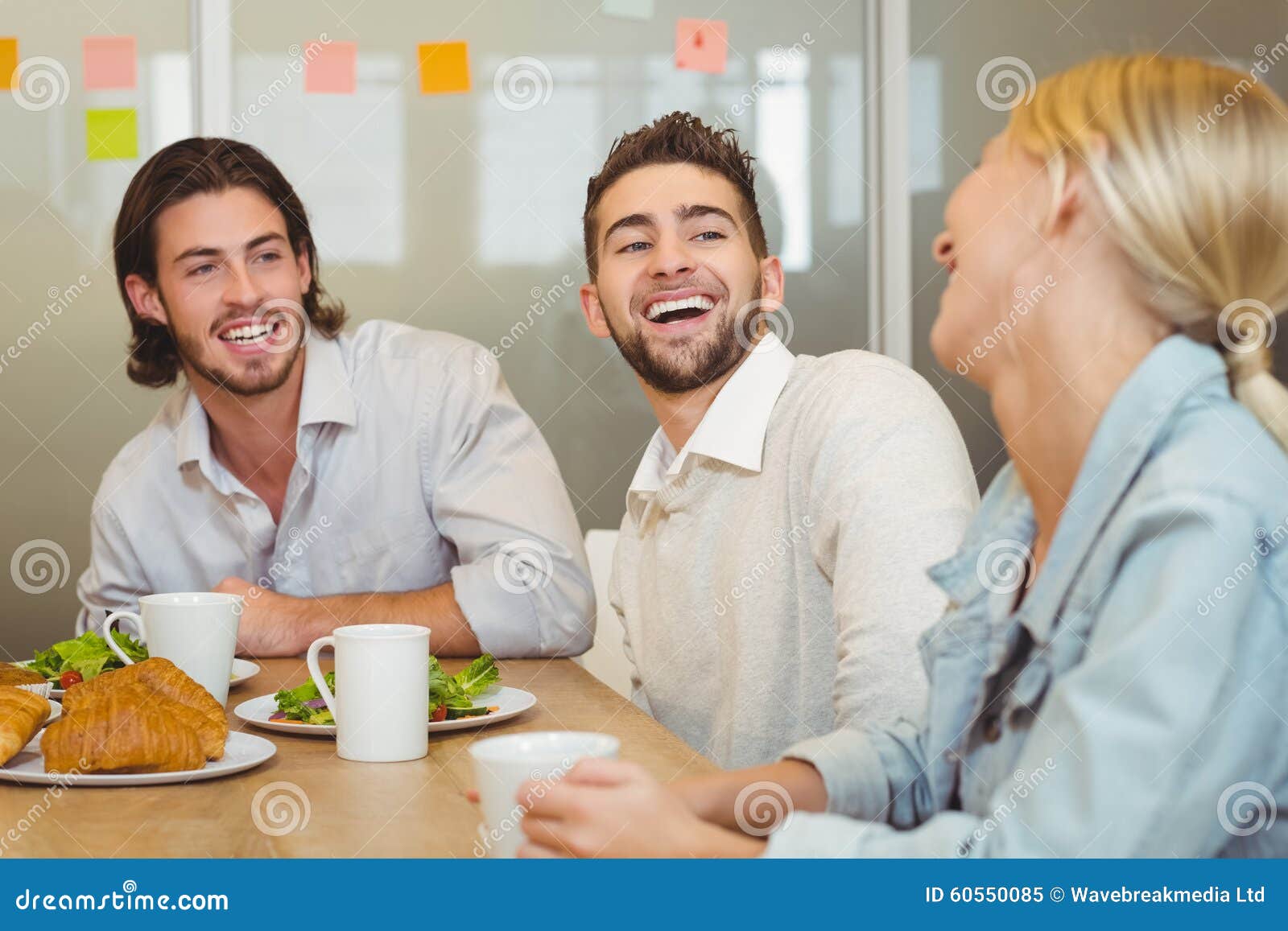 Business People Laughing during Brunch Stock Image - Image of healthy ...