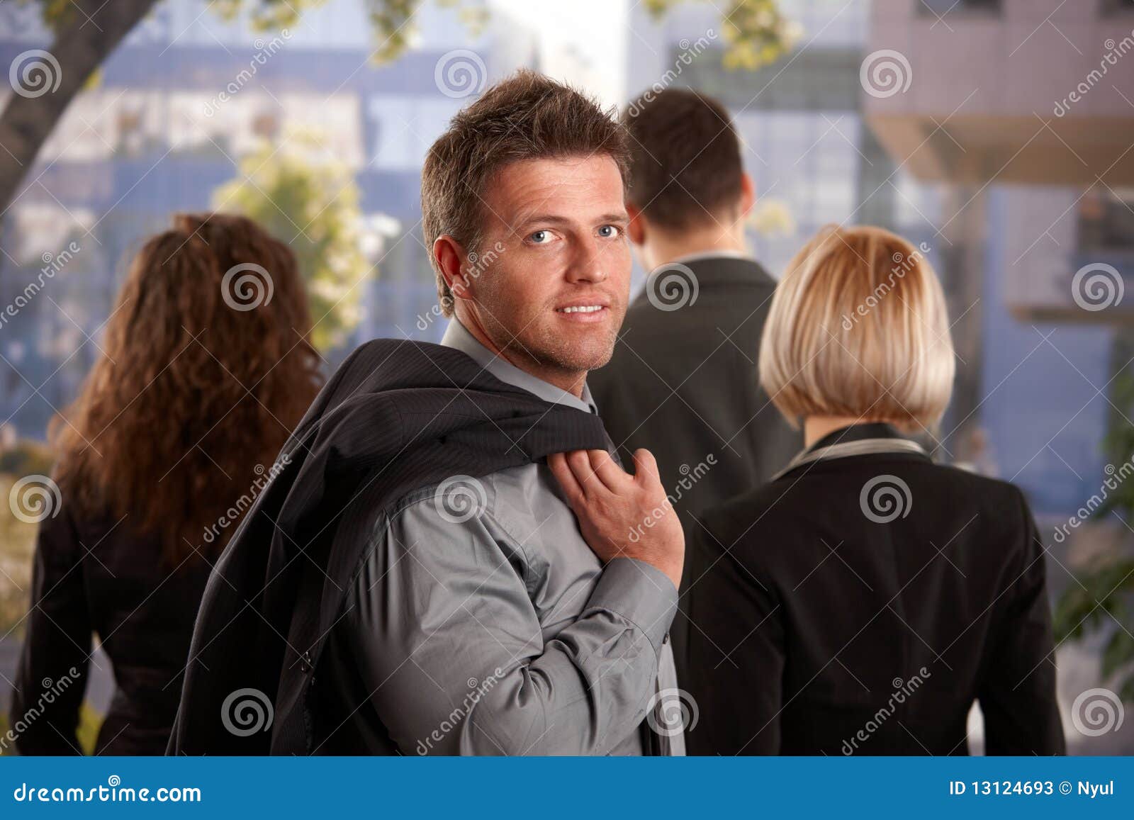 Business People Leaving Office Stock Image - Image of corporate, arms ...