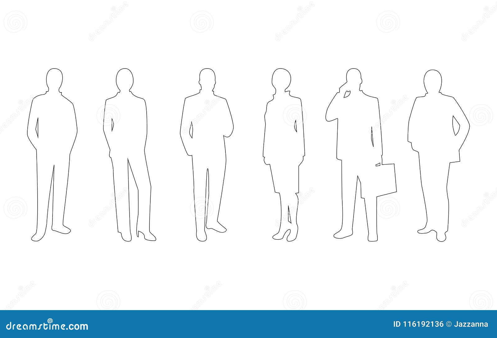 Business People Line Art Icon Set Stock Vector - Illustration of ...