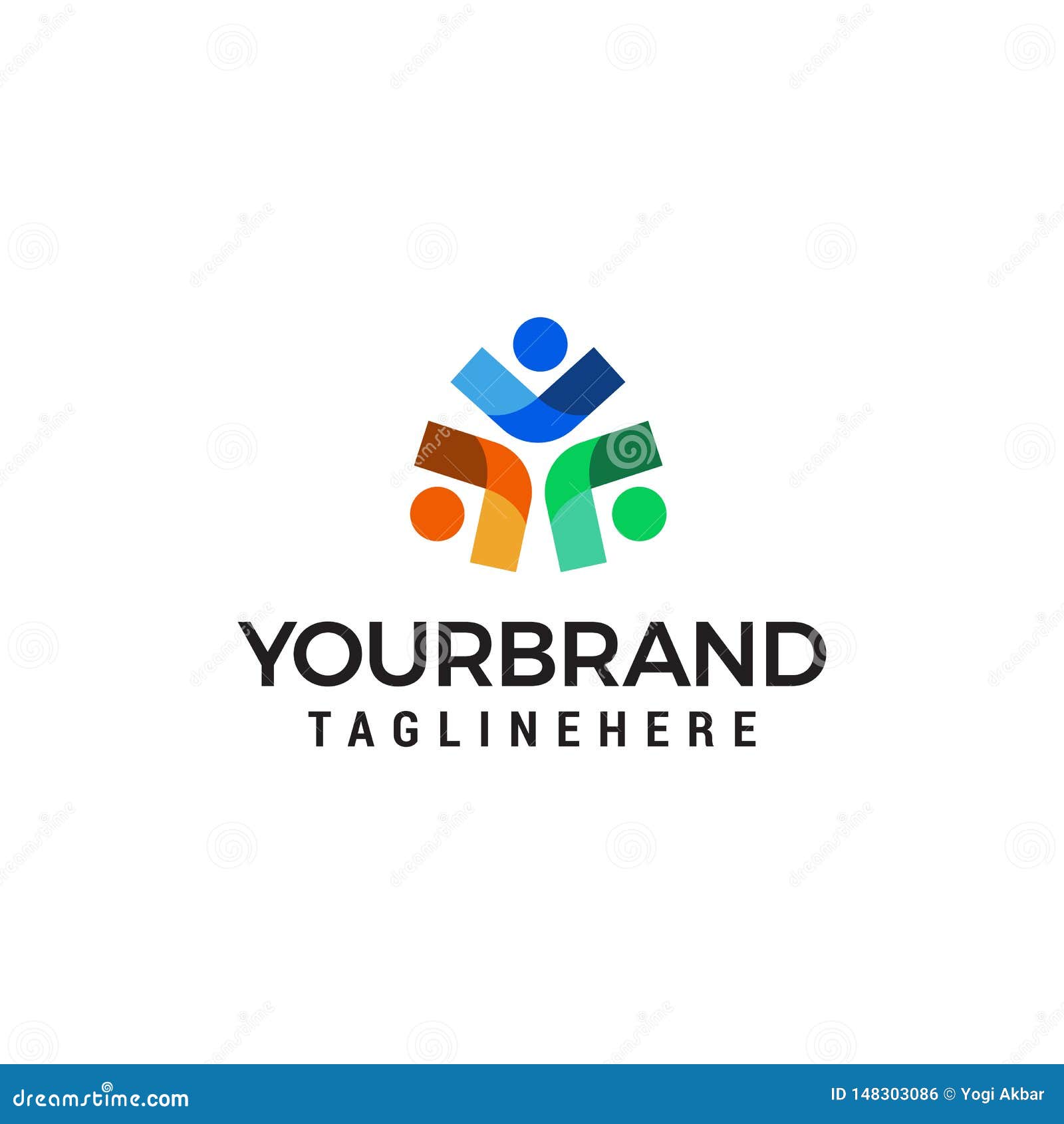 Business People Logo Design Concept Template Stock Vector ...