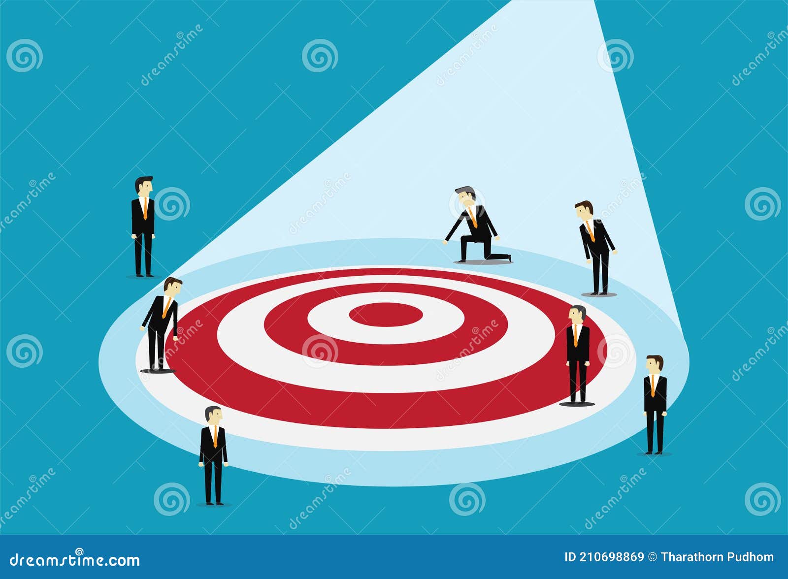 Business People Look at the Target Stock Vector - Illustration of ...