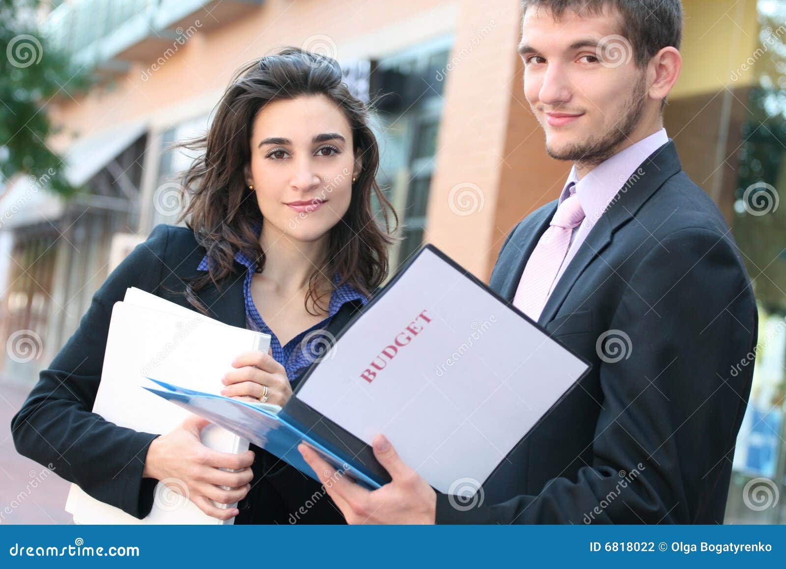 Business People Looking at Budget Stock Photo - Image of folders ...
