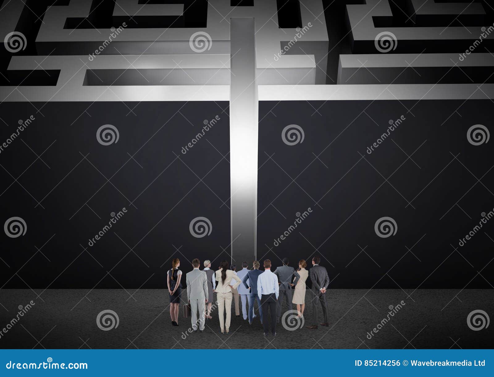 Business People Looking at Maze Stock Photo - Image of colleagues ...