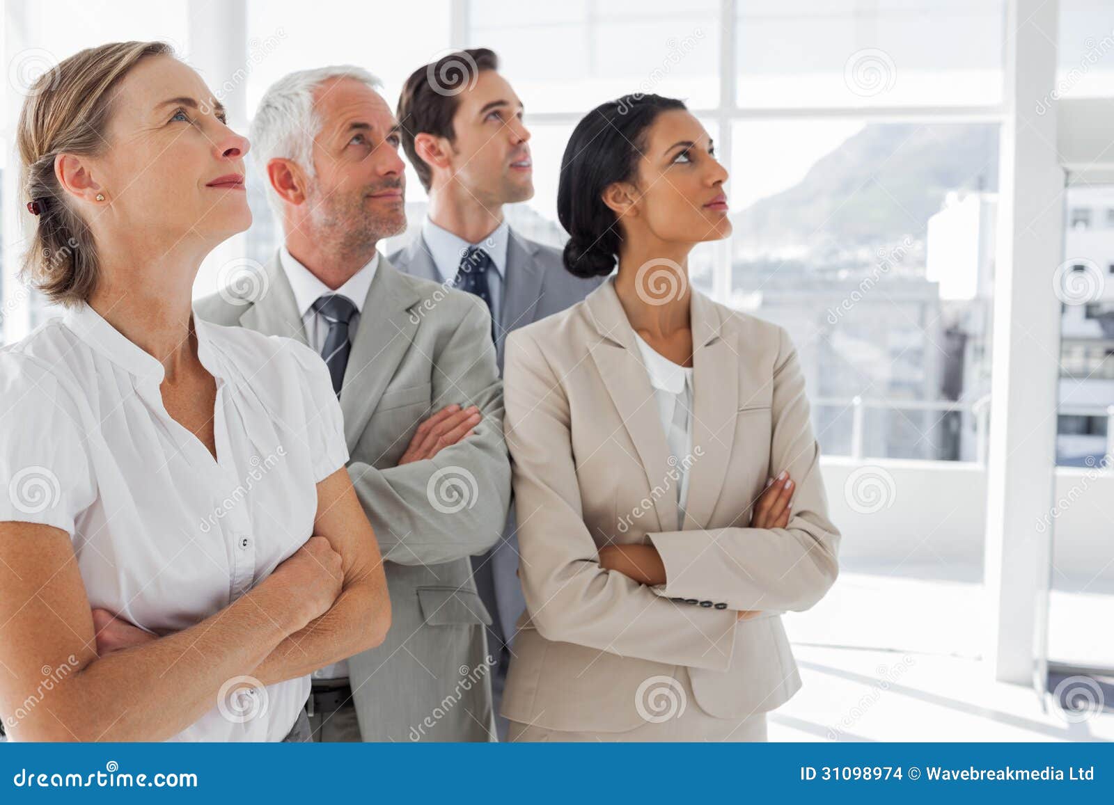 Business People Looking at the Same Way Stock Photo - Image of indoors ...