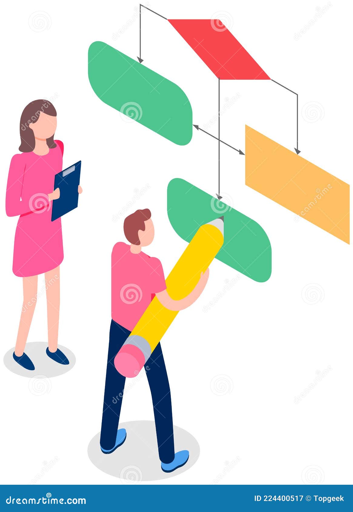 Business People Looking at Whiteboard with Schemes, Programmer ...