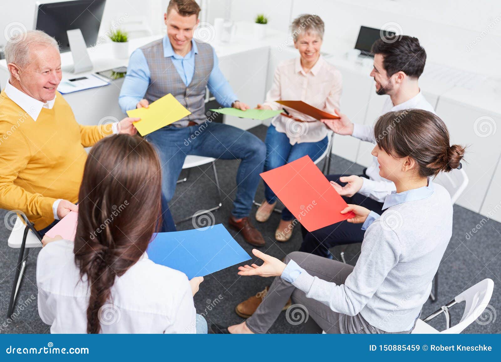 Business People Make Creative Exercise Stock Image - Image of training ...